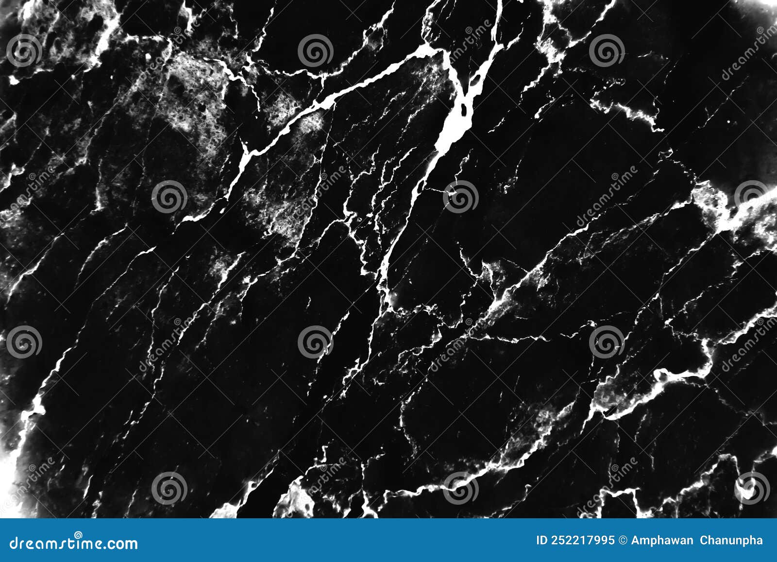 Abstract Dark Black Marble Texture with Lightning White Patterns on ...