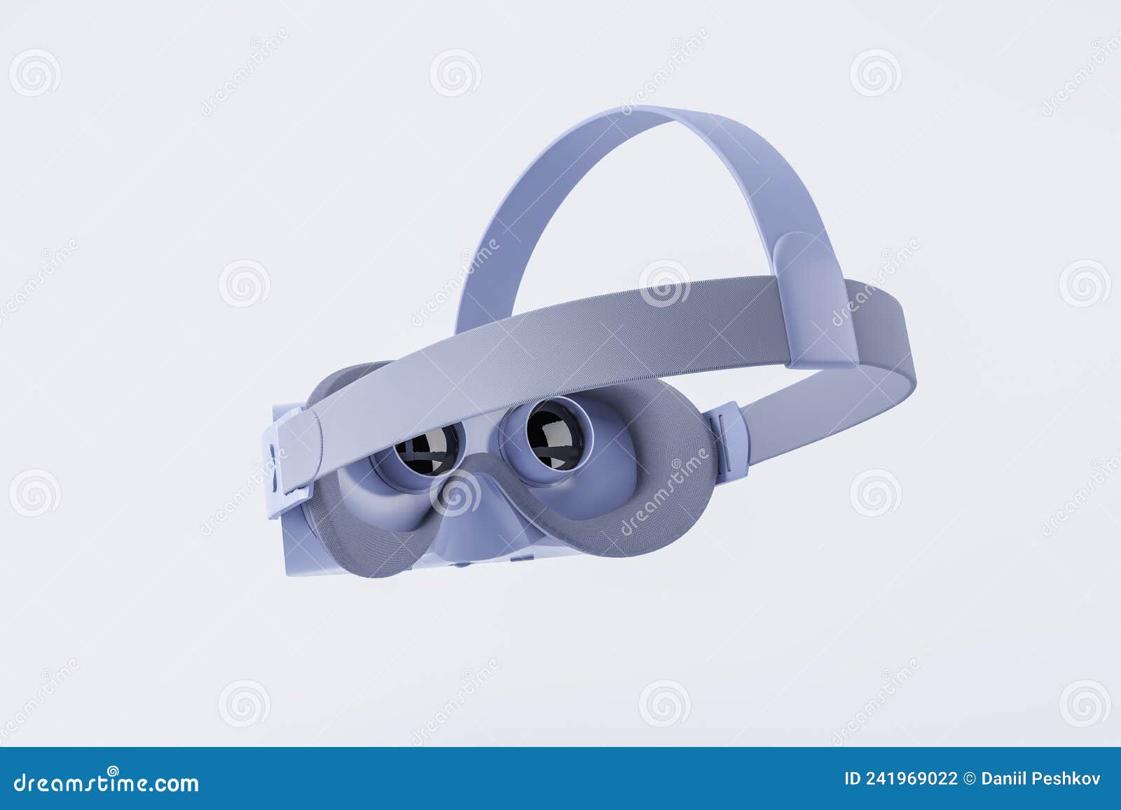 Close Up of Abstract Gray VR Glasses on White Background. Device and ...