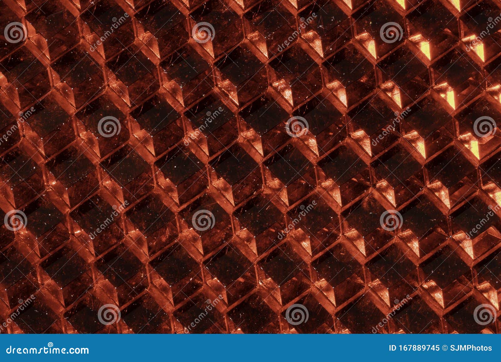 A Close Up Abstract Macro Photo of a Plastic Orange Reflector Stock ...