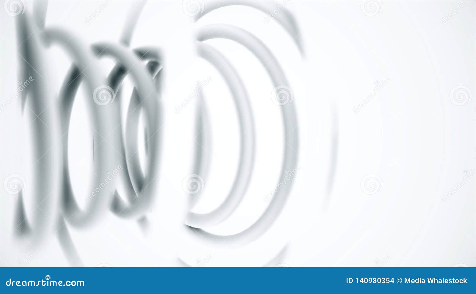 Close Up for Abstract Plastic Spring Isolated on White Background ...