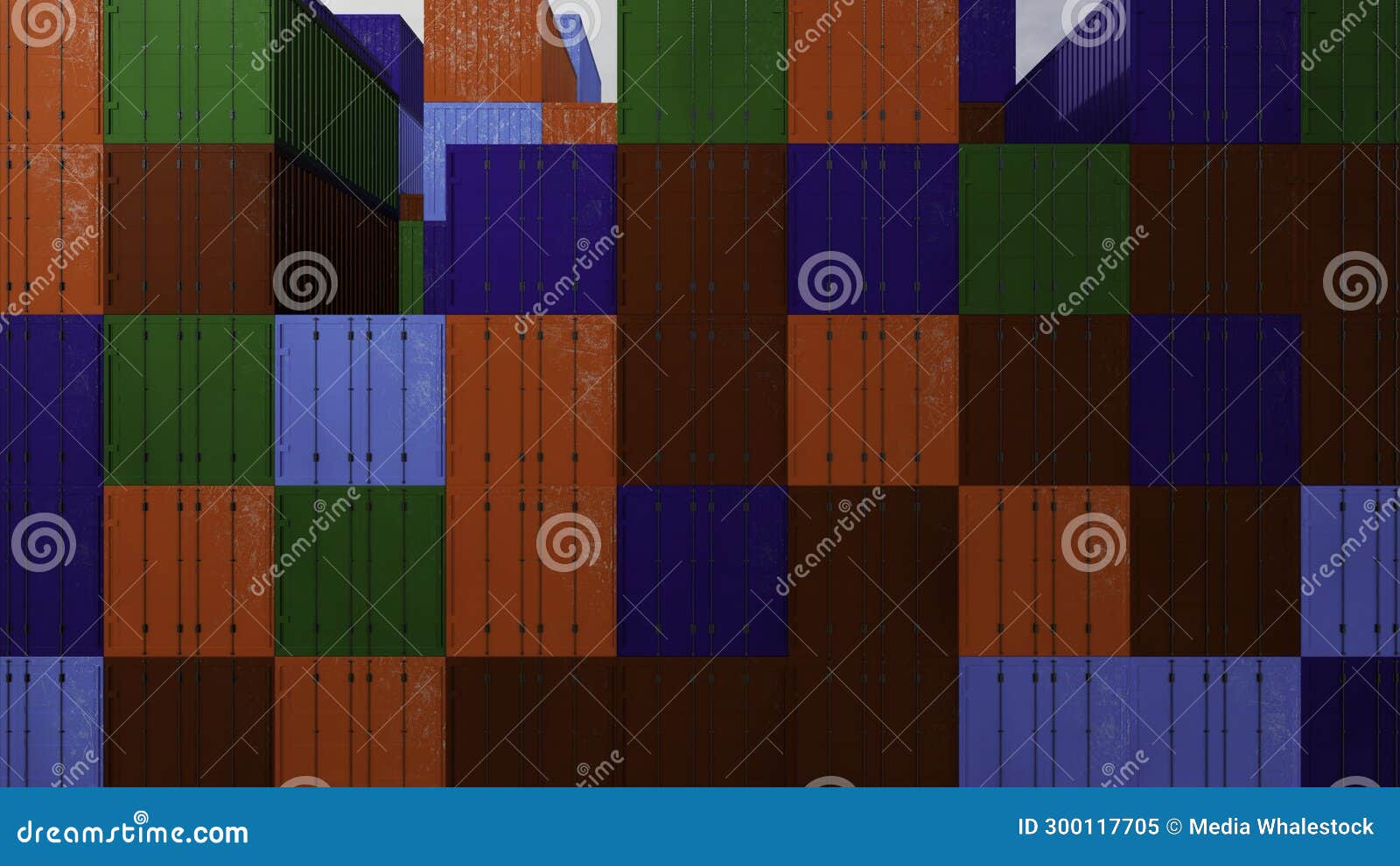 Close Up of Abstract Stack Freight Containers Loaded for Transportation ...
