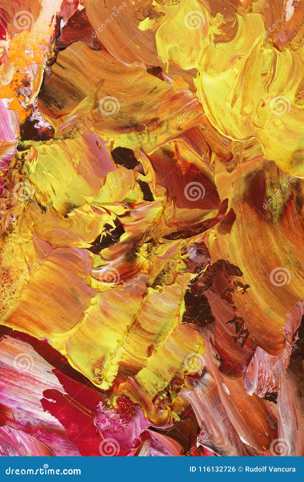 Abstract Yellow Orange Painting Stock Illustration - Illustration of ...