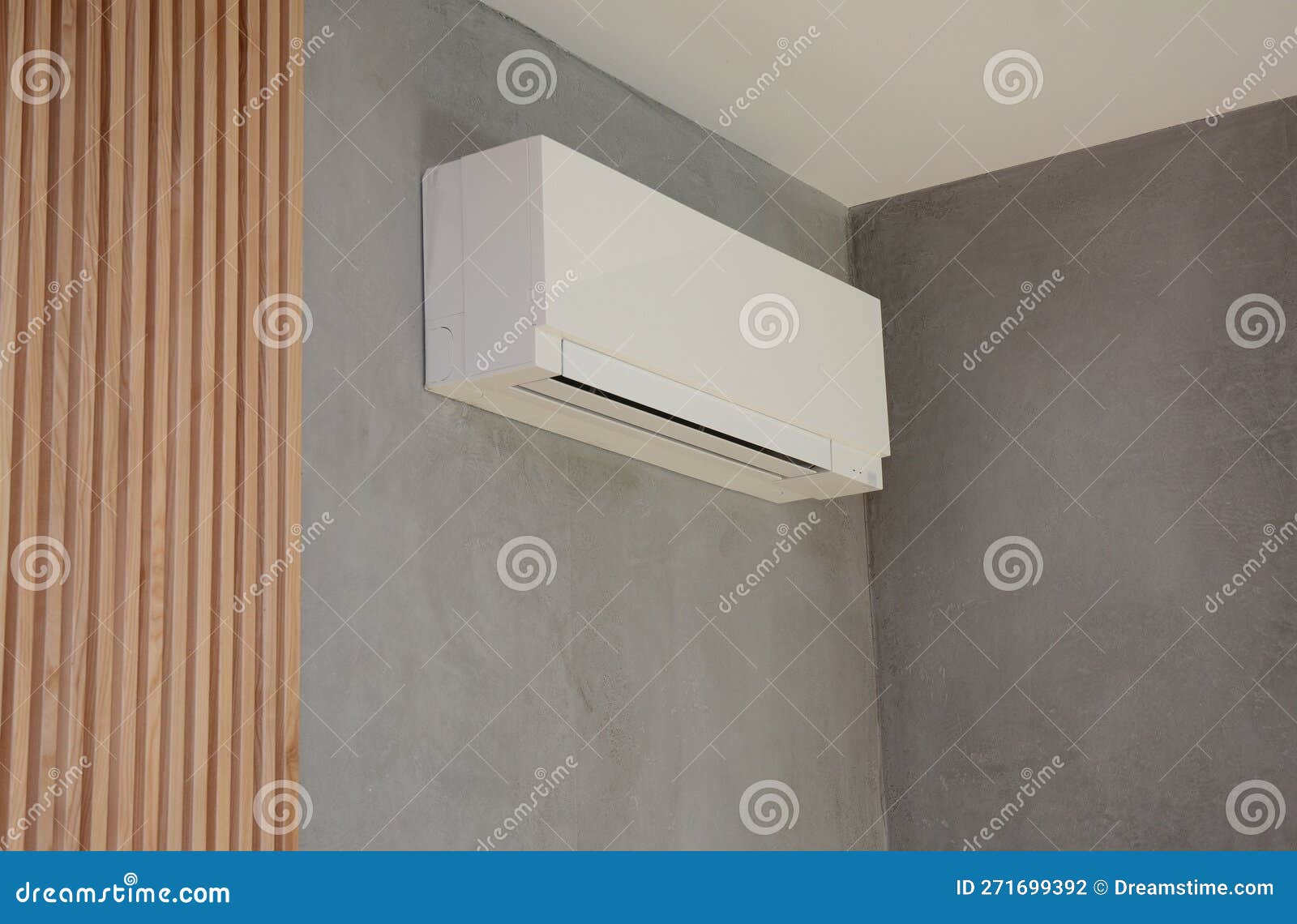 Close Up on Ac Unit I Modern House Interior. Indoor AC Unit Wall ...