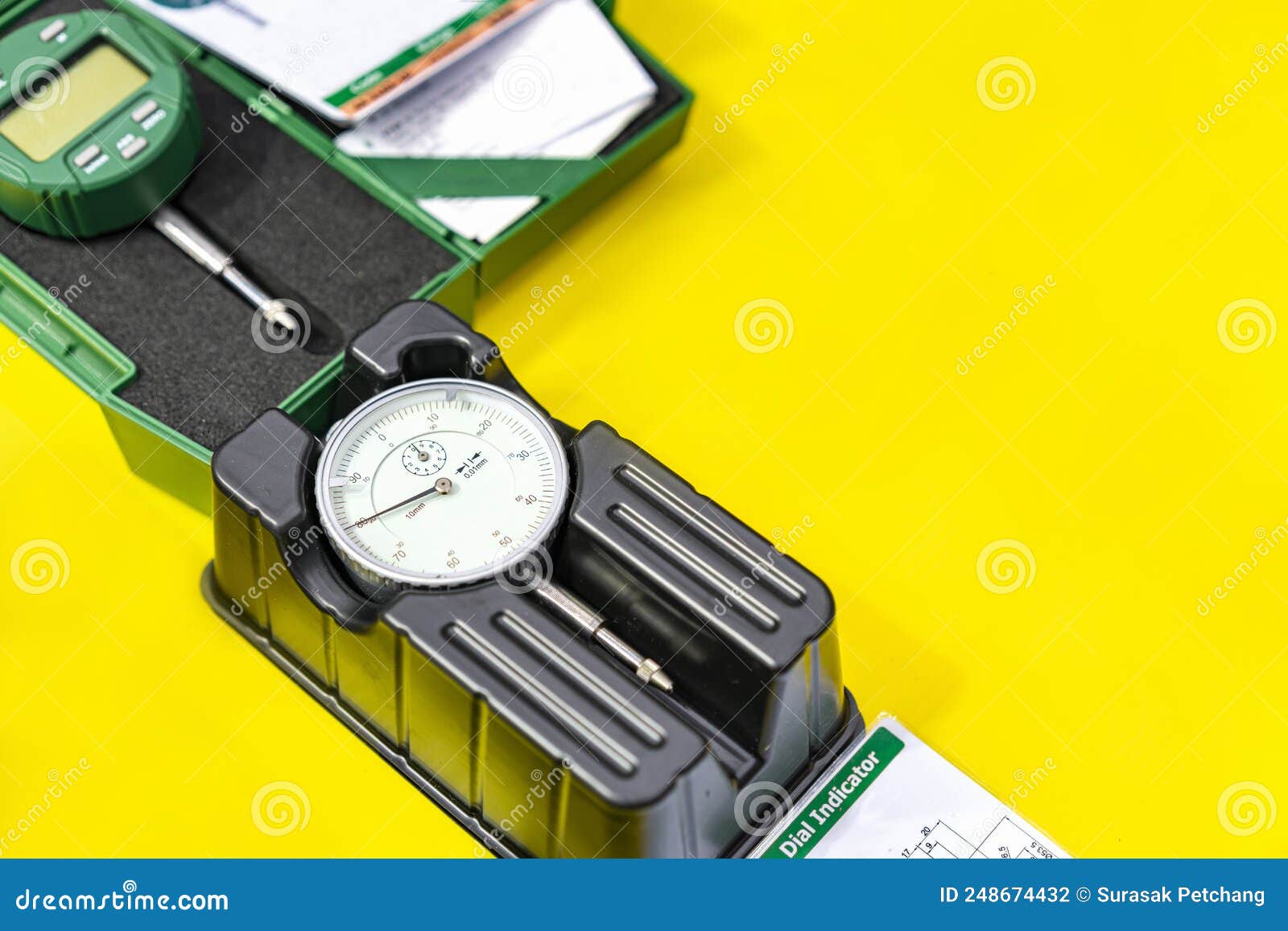 Close Up Accuracy and Precision Indicator Dial Gauge Equipment for ...