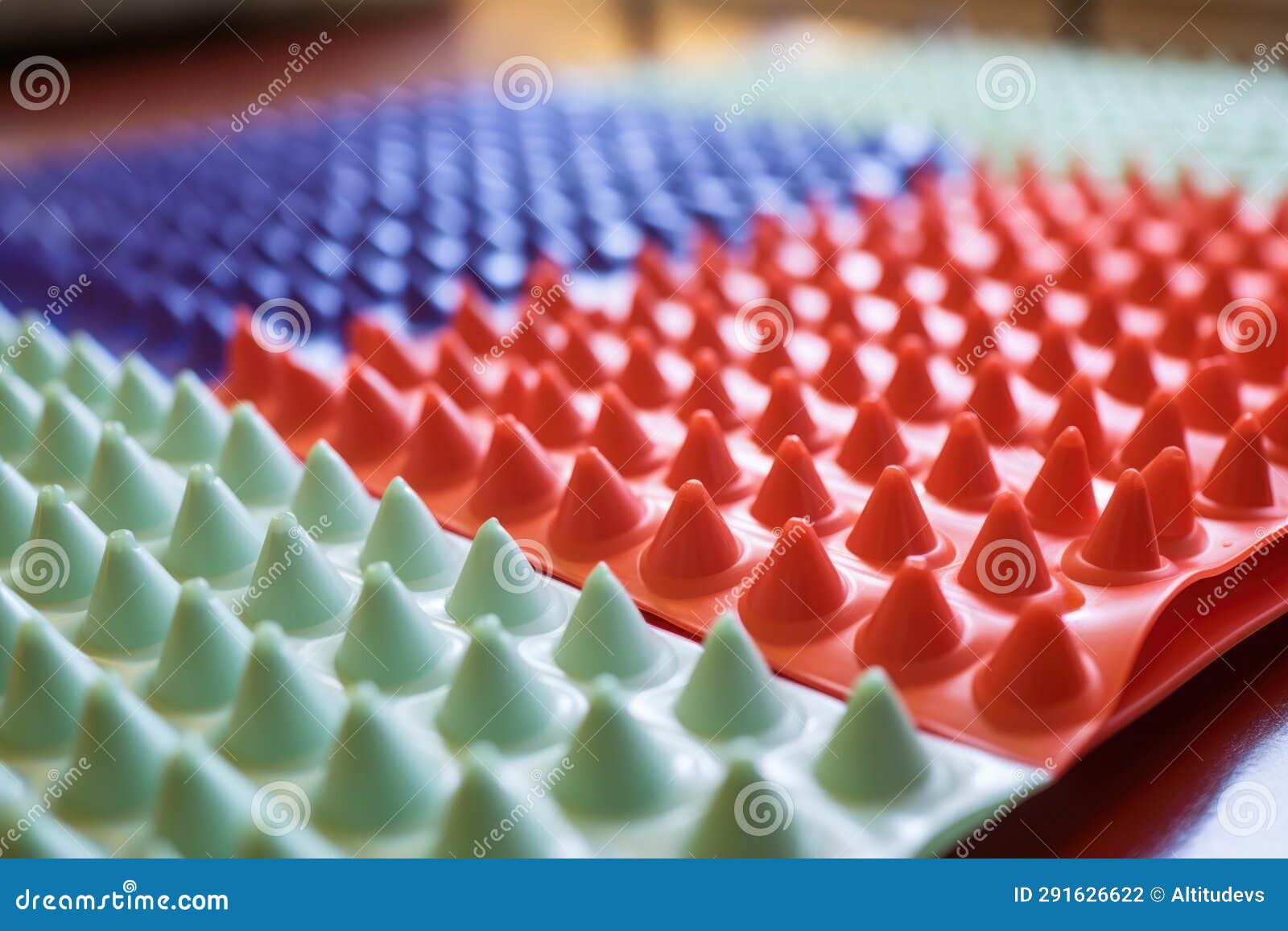A Close-up of an Acupressure Mat with Plastic Spikes Stock Photo ...