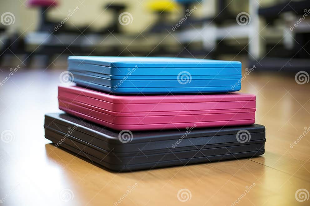 Close-up of Aerobic Step Platforms Stacked on Each Other Stock Photo ...