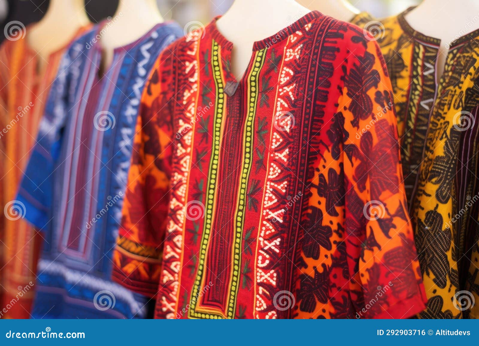Close Up of African Dashiki Patterns Stock Photo - Image of textile ...