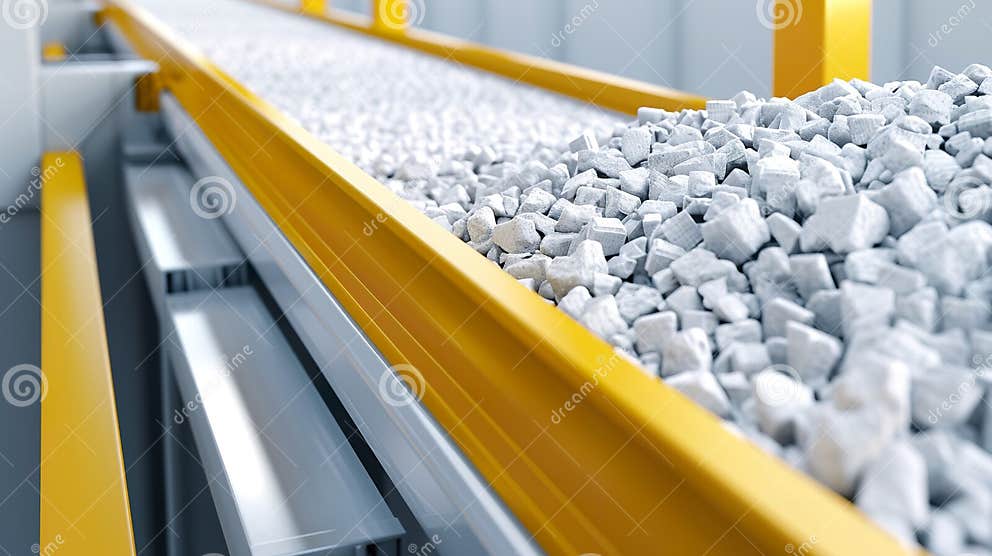 Close-up of an Aggregate Processing Device for Crushing Various Types ...