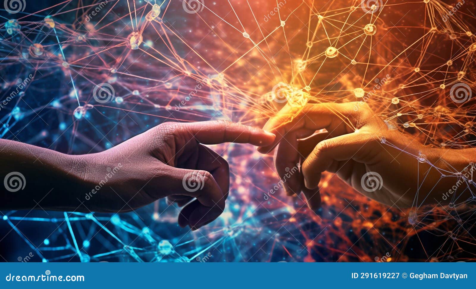 Close-up of AI Robot Hand, AI Robot Hand on Technology Background ...