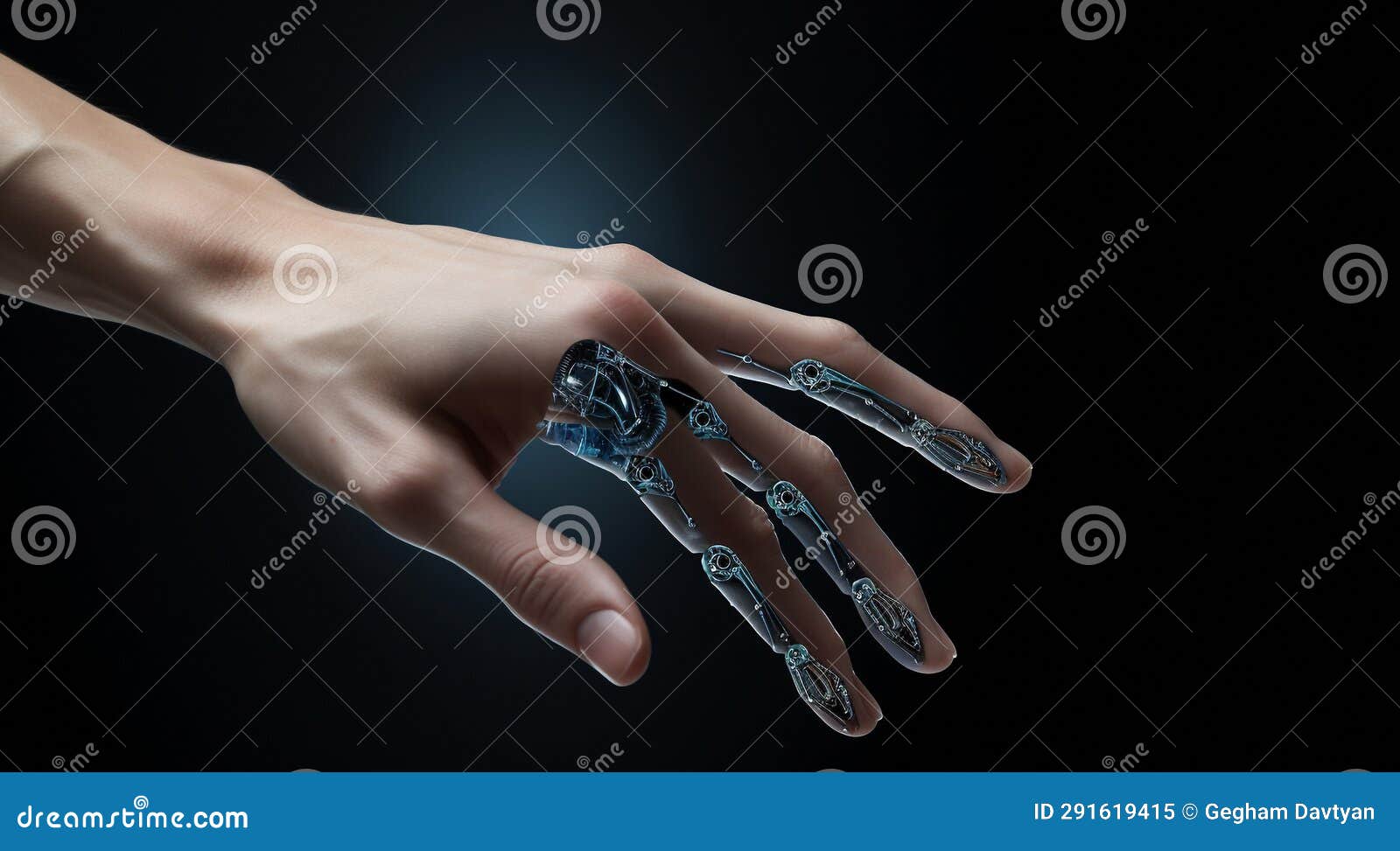Close-up of AI Robot Hand, AI Robot Hand on Technology Background ...