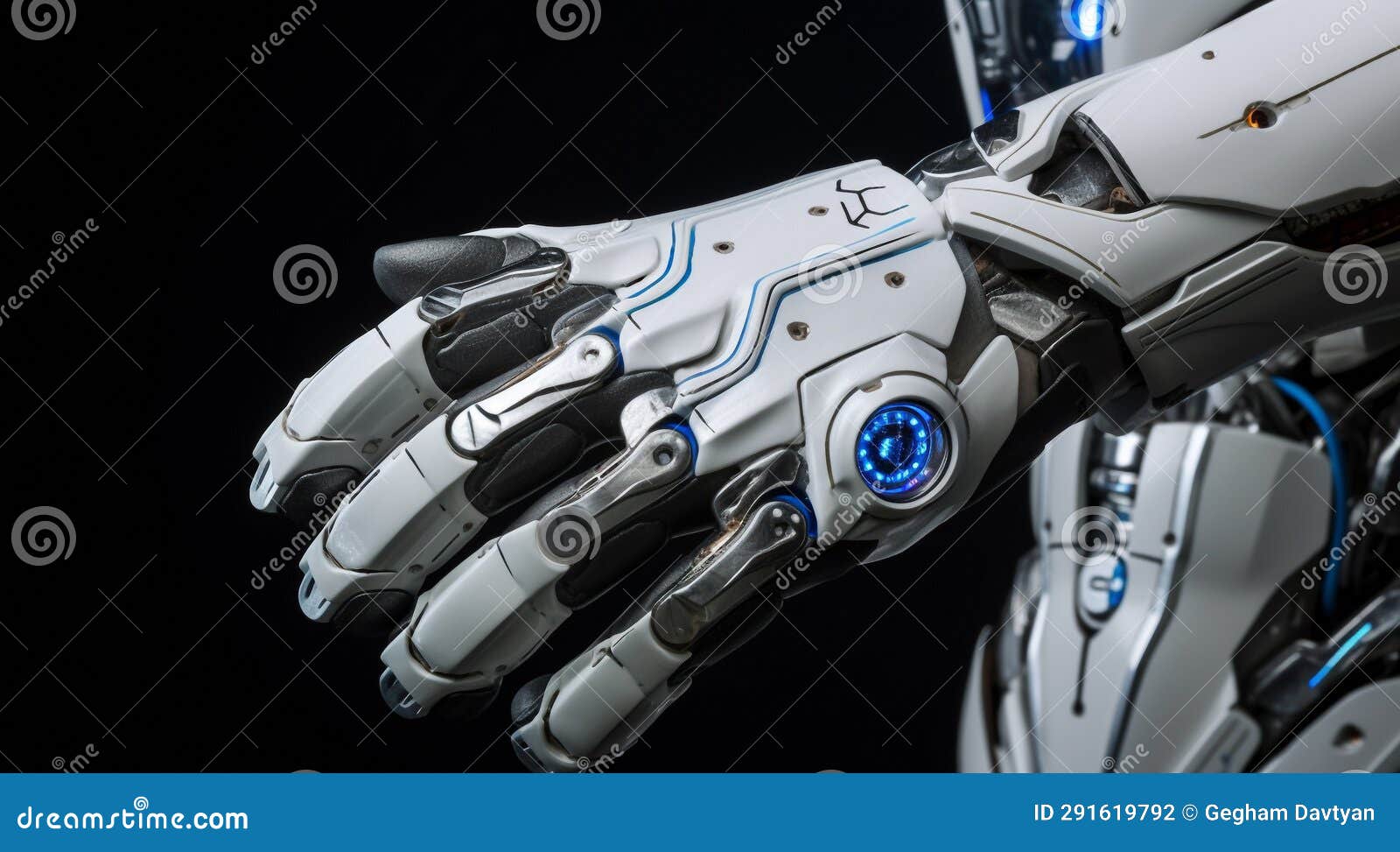 Close-up of AI Robot Hand, AI Robot Hand on Technology Background ...