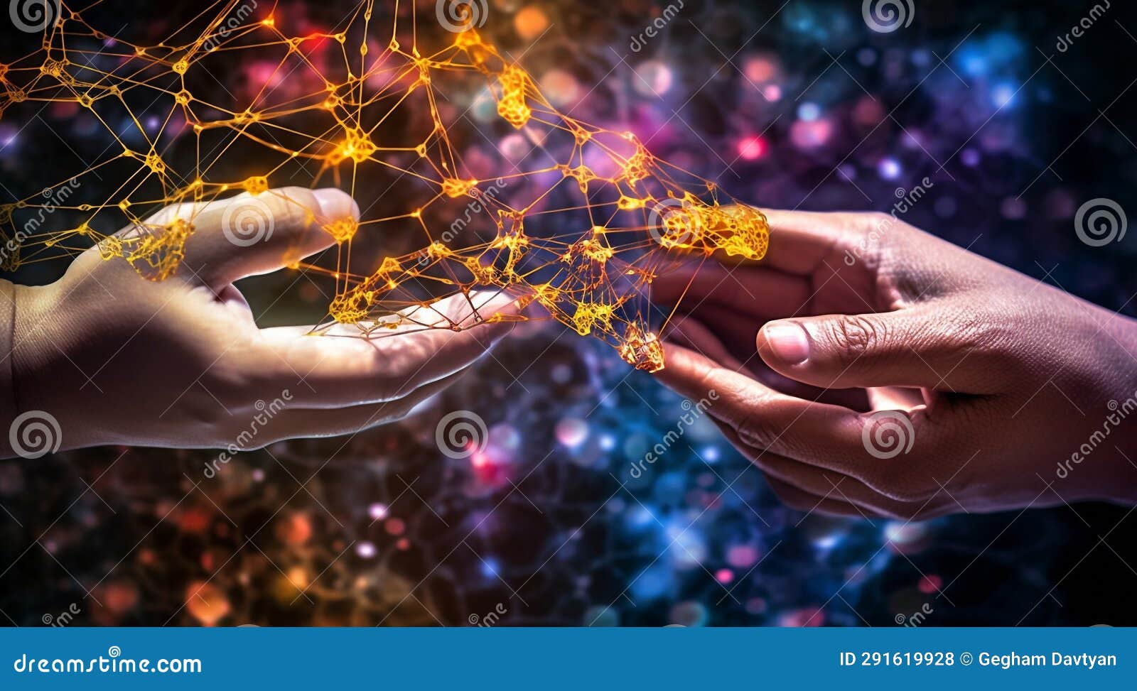 Close-up of AI Robot Hand, AI Robot Hand on Technology Background ...