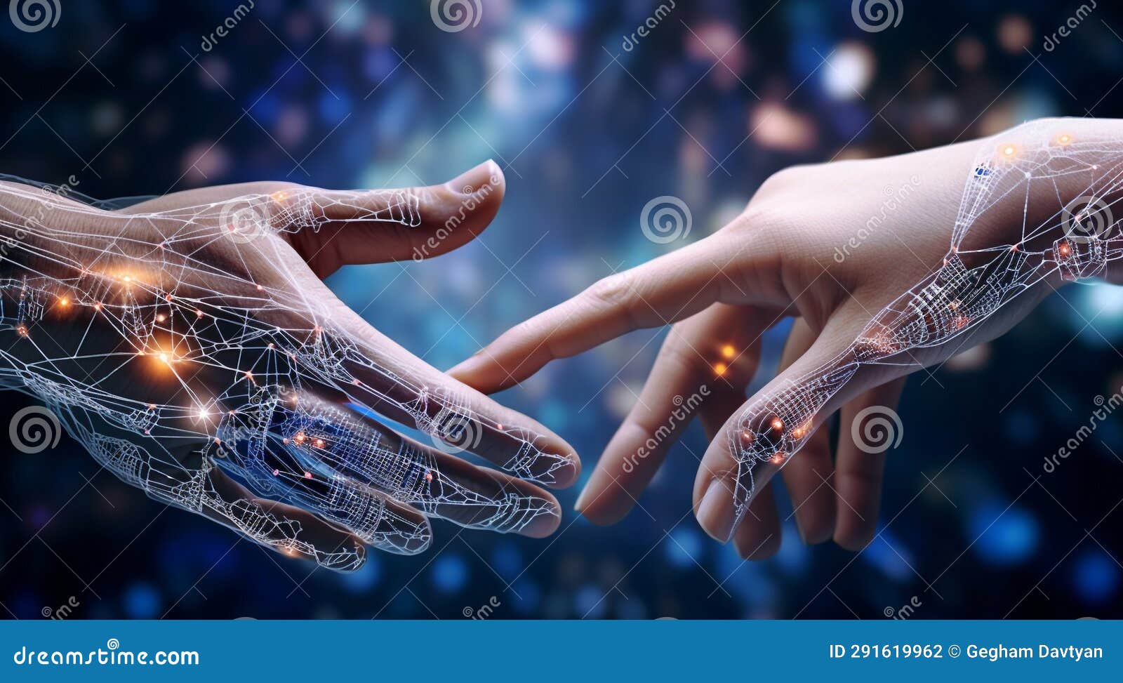 Close-up Of Ai Robots Hand, Ai Robot Hand On Dark Background, AI Robot ...