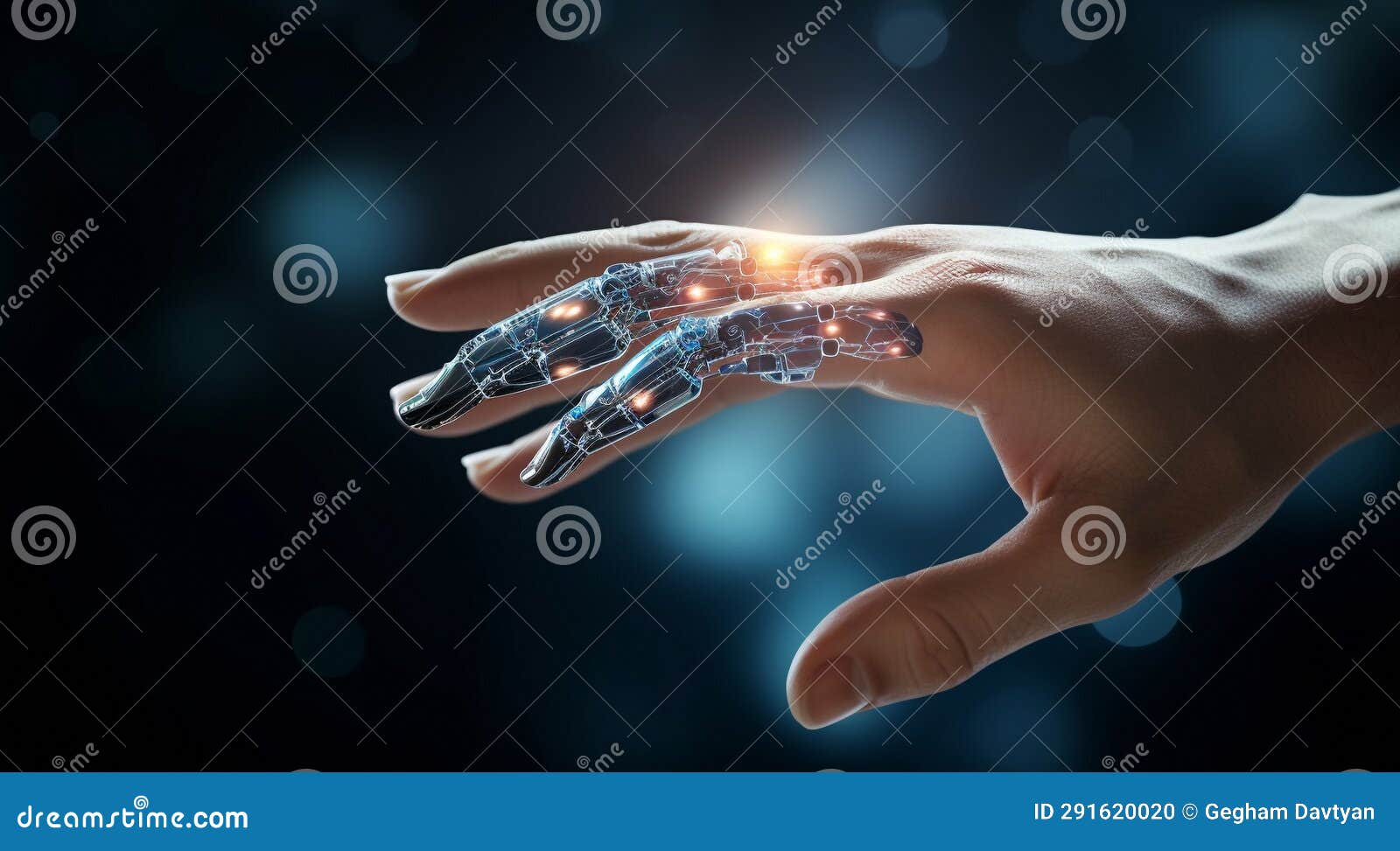 Close-up Of Ai Robots Hand, Ai Robot Hand On Dark Background, AI Robot ...