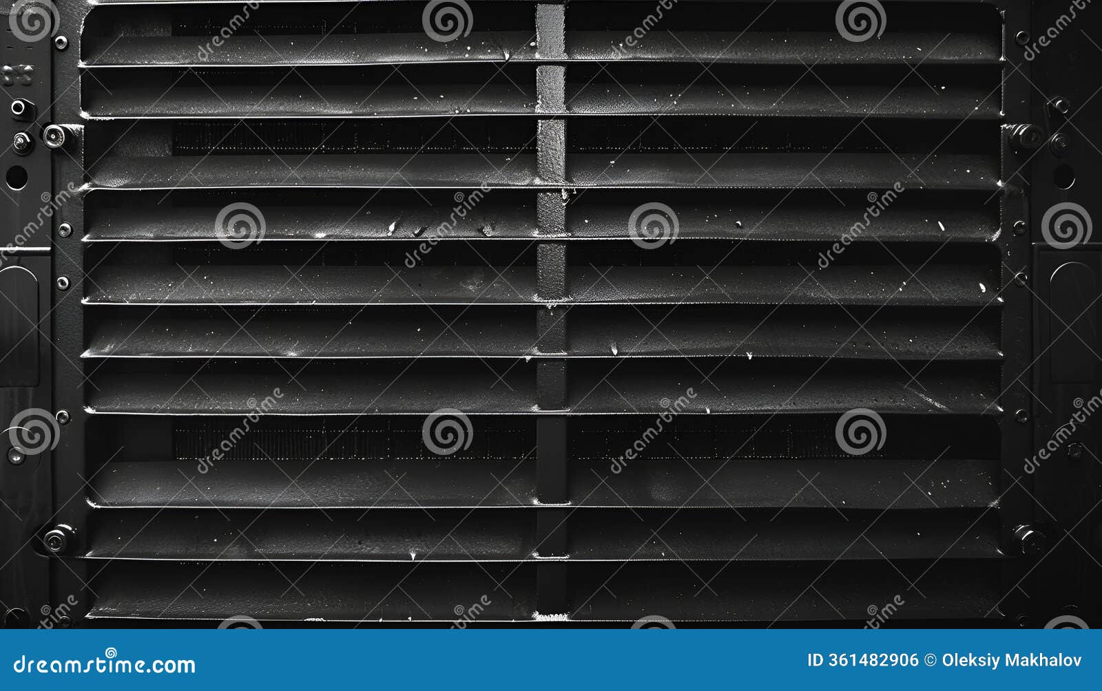 Close Up Air Compressor Ventilation Grille Texture, Black and White ...