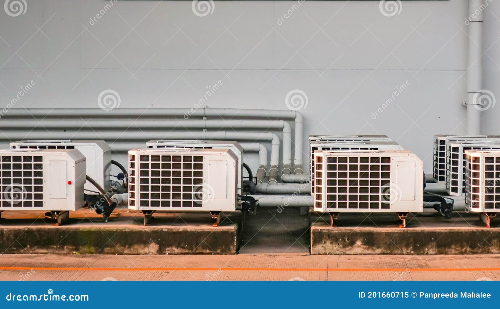 Close Up of Air Condition of the Factory Stock Image - Image of ...
