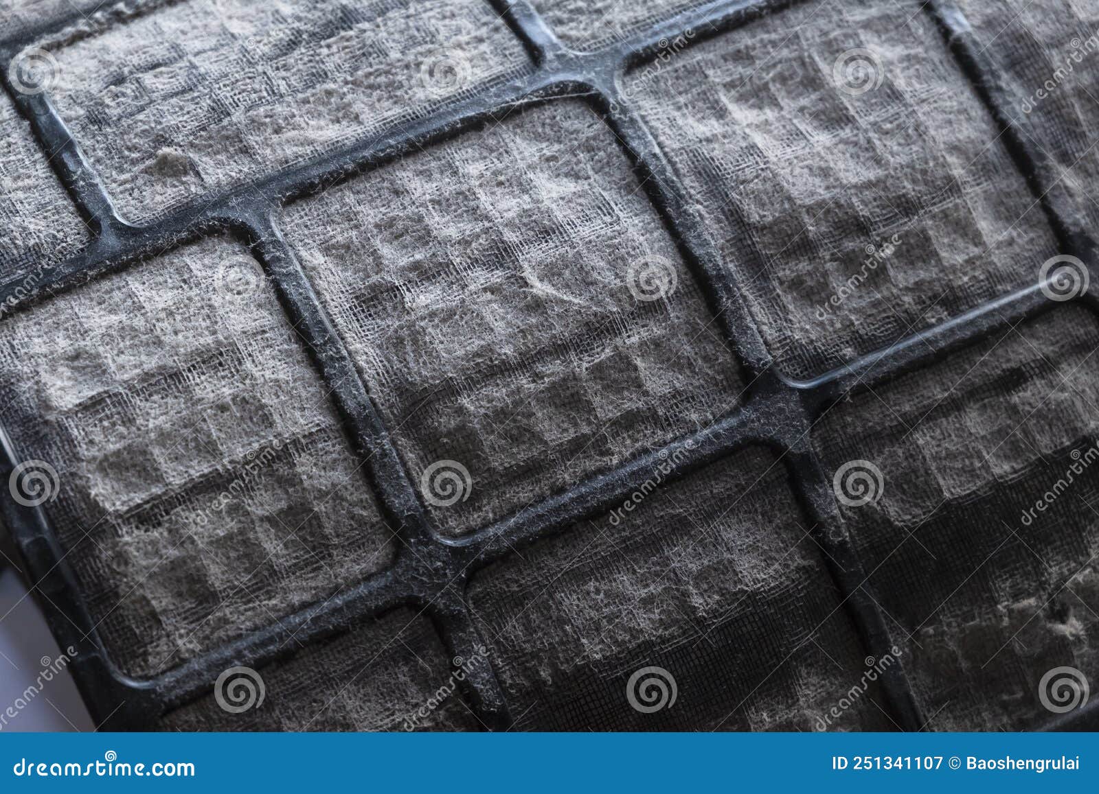 A Close-up of an Air Conditioner`s Filter that Has Become Clogged with ...