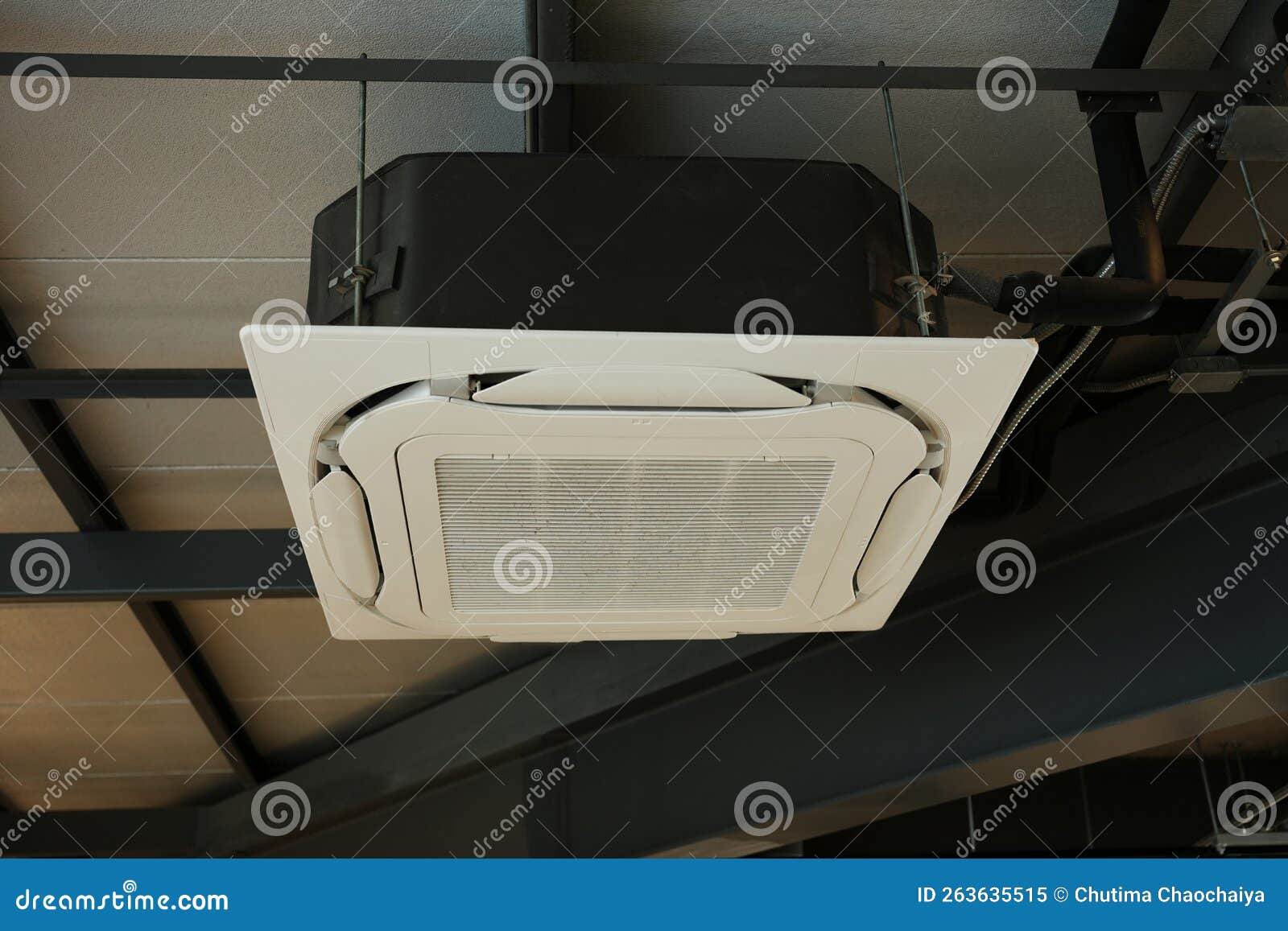 Air Conditioning Central System Installed on the Ceiling Stock Image ...