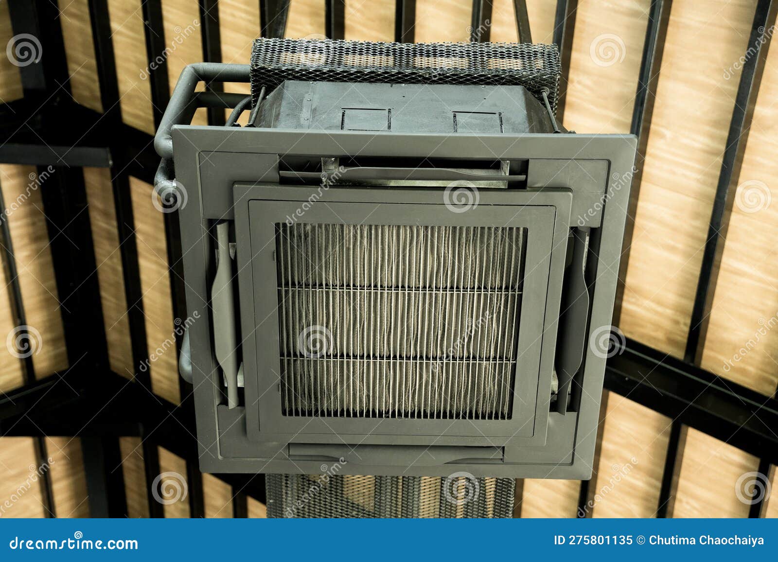 Air Conditioning Central System Installed on the Ceiling Stock Image ...