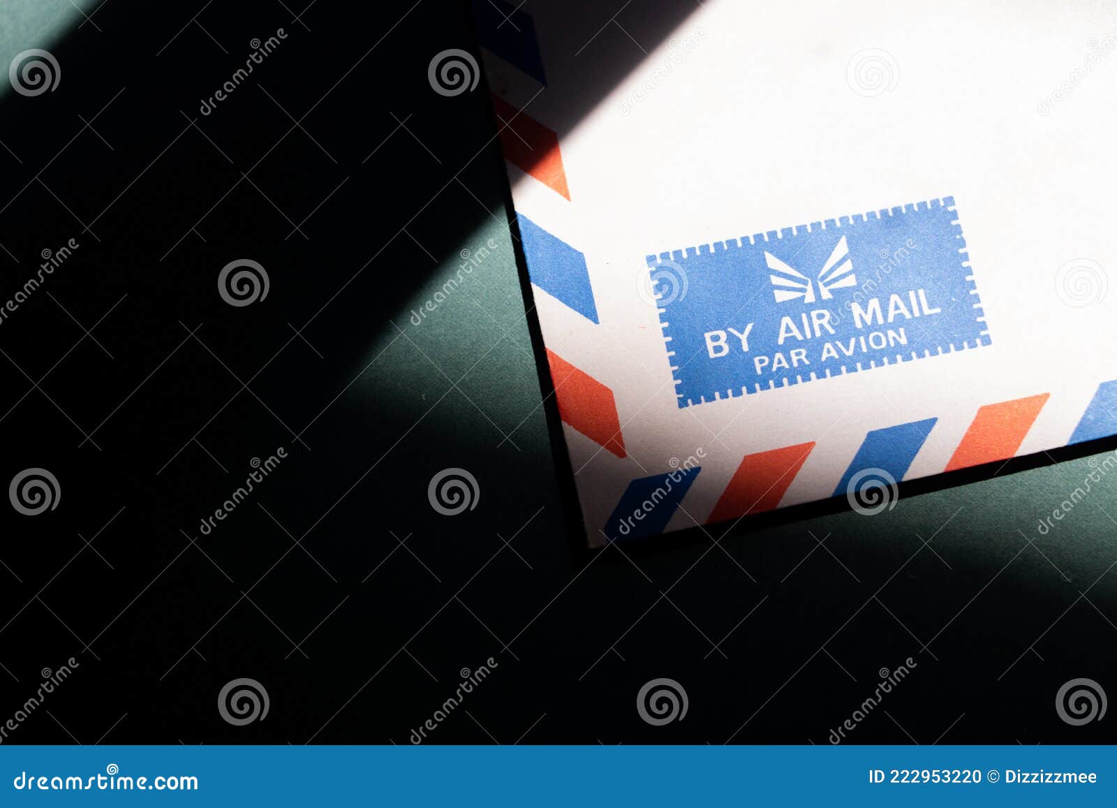 Close up Air Mail envelope editorial image. Image of send - 222953220