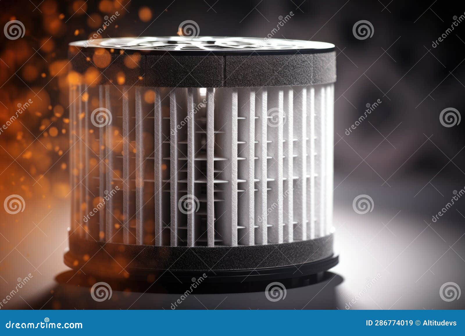 Close-up of Air Purifier Filter with Dust Particles Visible Stock Image ...
