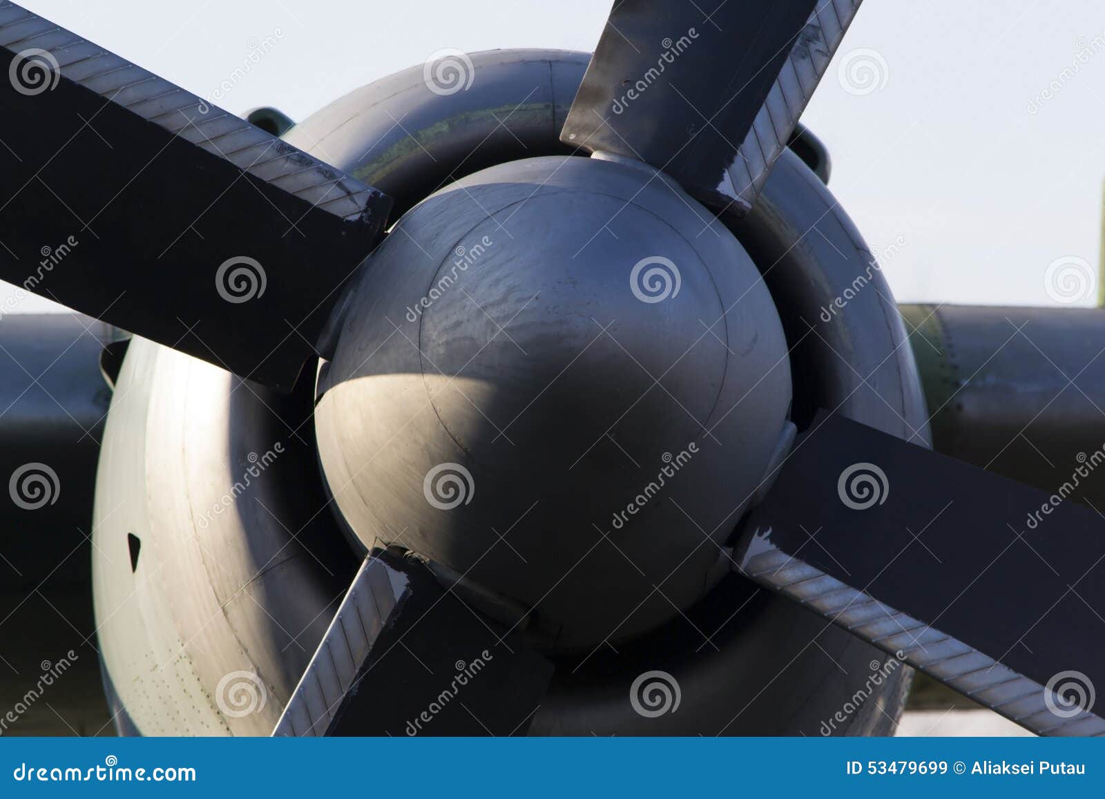 Close-up of an Aircraft Propeller Stock Image - Image of macro, four ...