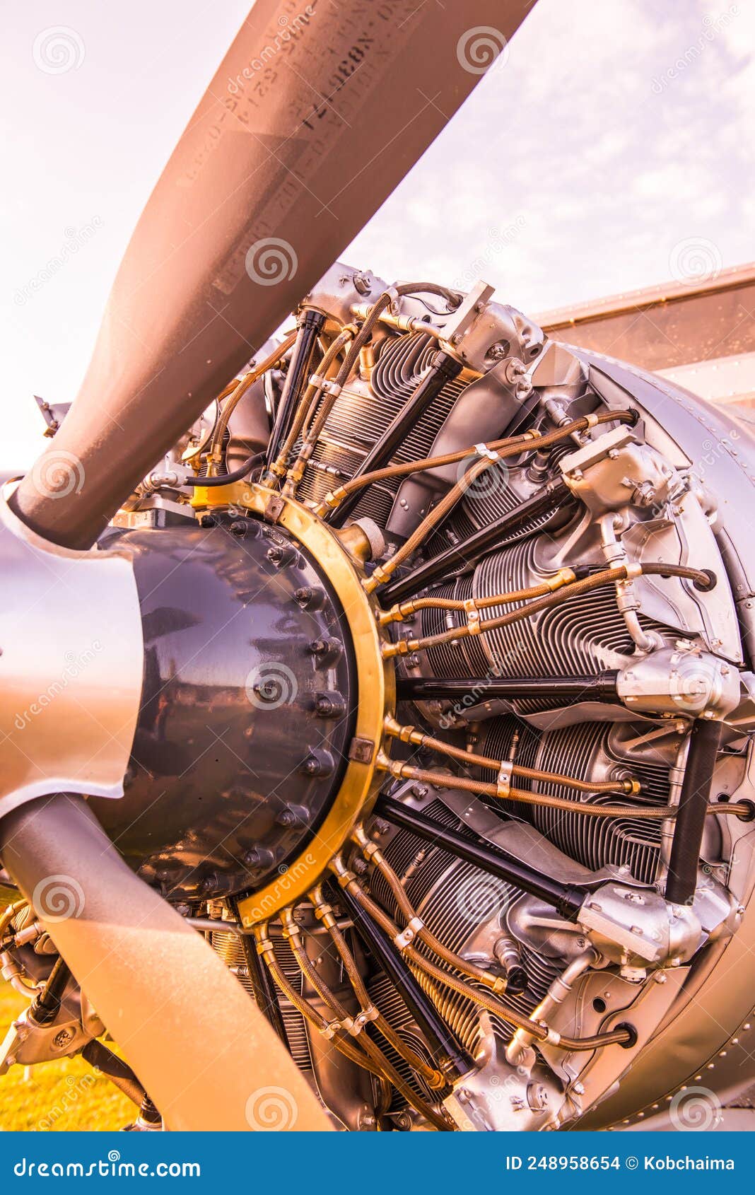 Close Up of Airplane Engine Stock Photo - Image of industry, energy ...