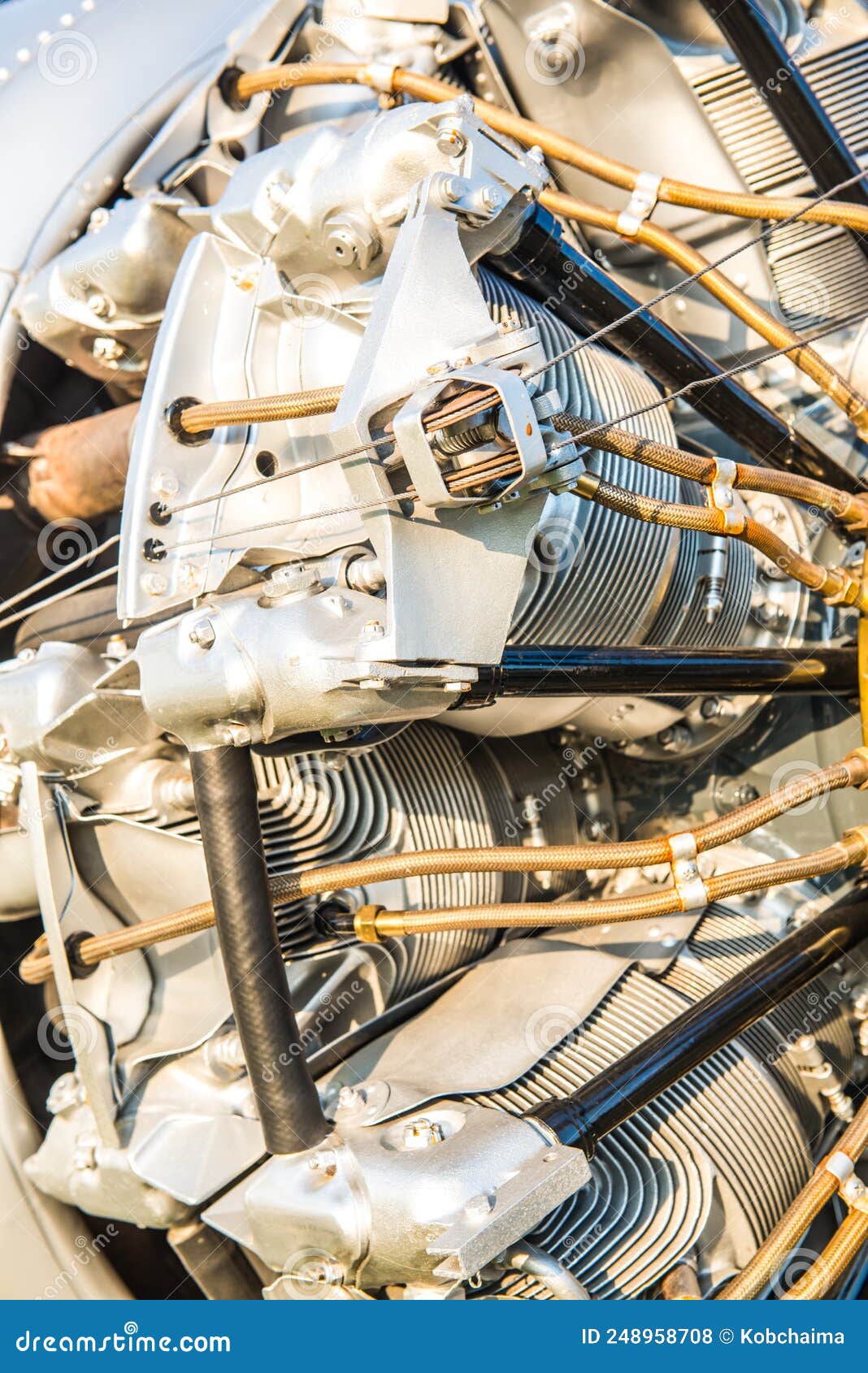 Close Up of Airplane Engine Stock Photo - Image of flight, plane: 248958708