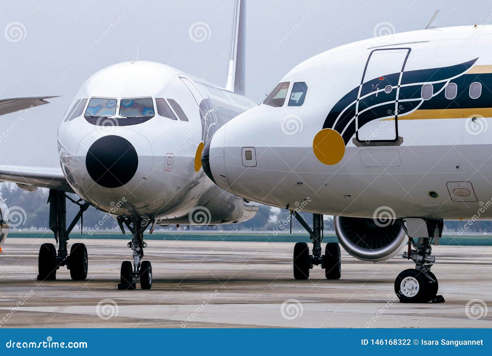 Close Up Airplane Front in the Airport Editorial Photography - Image of ...