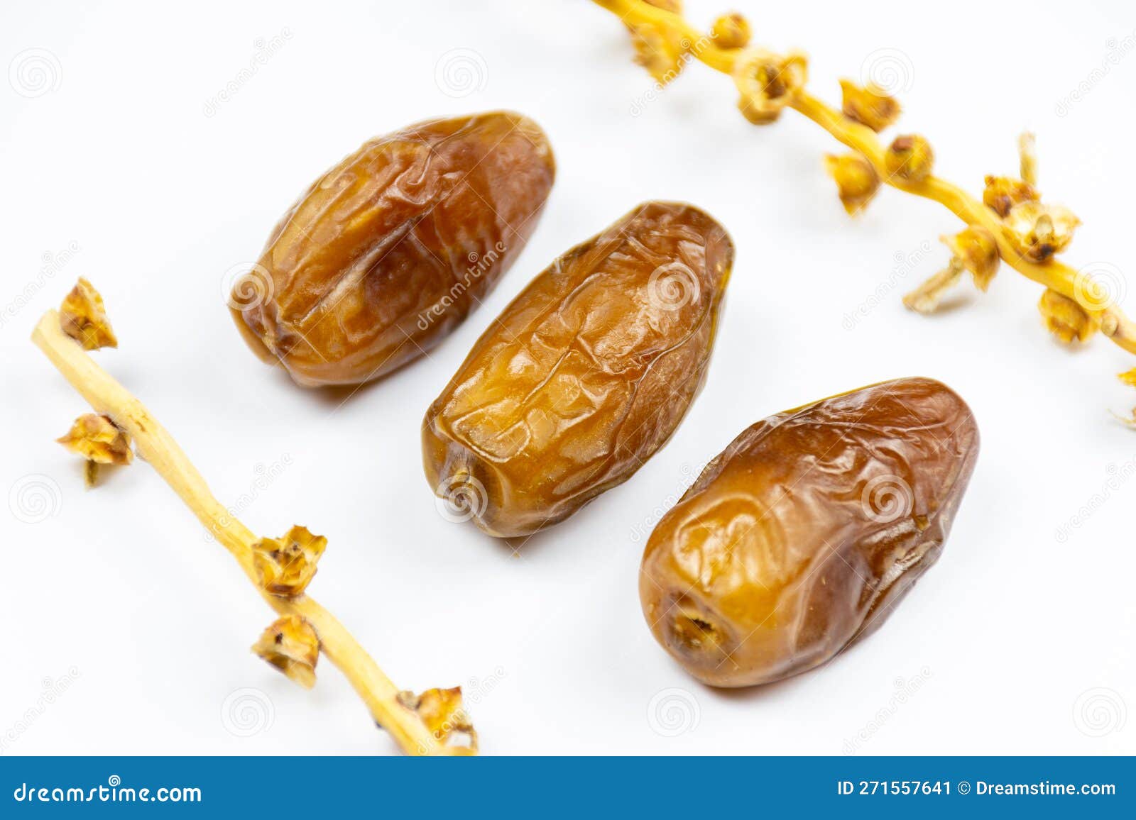 Close-up of Algerian Royal Dates on a White Background. Stock Image ...