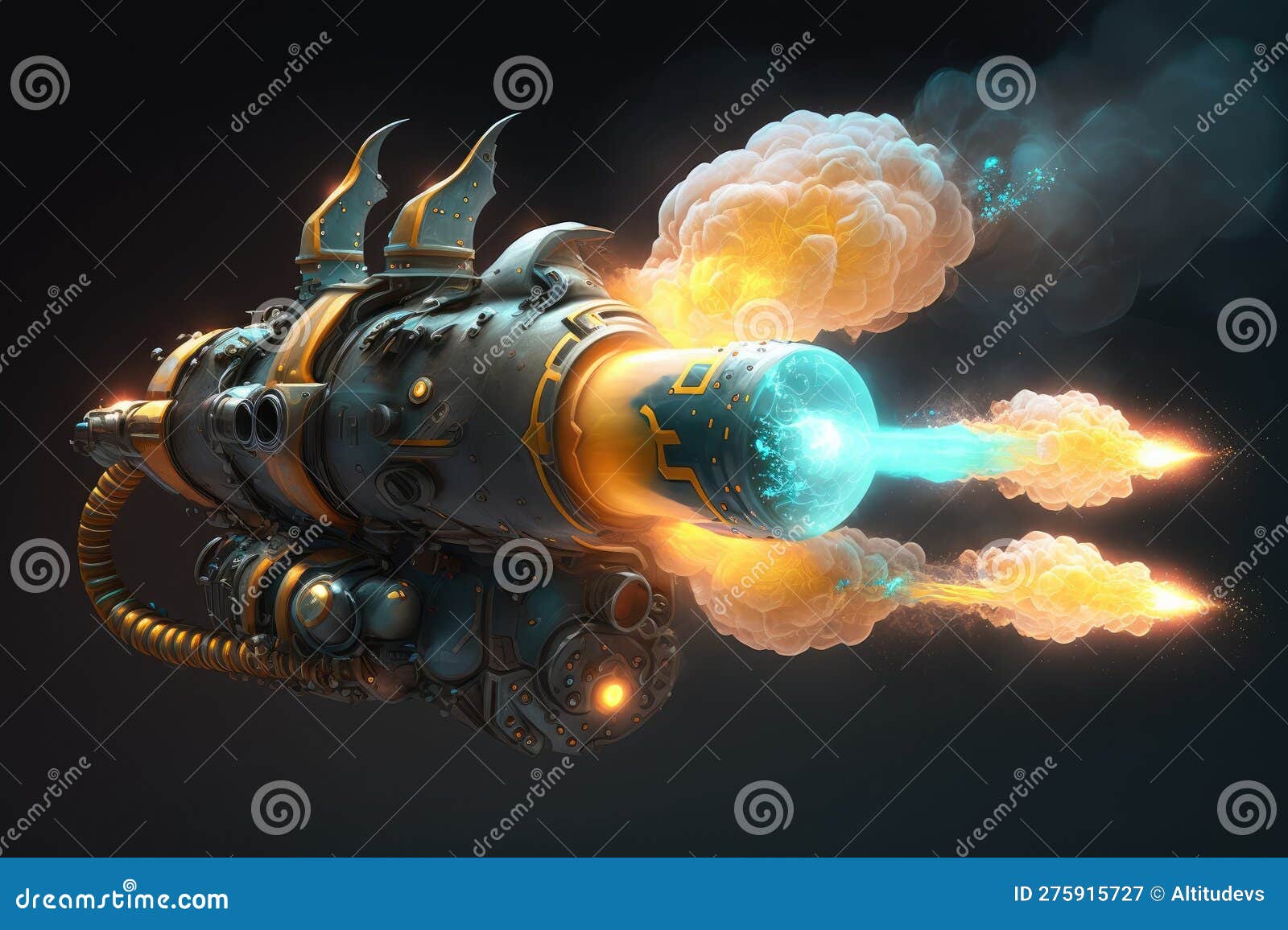 Alien With Blaster - Space Retro Badge Vector Illustration ...