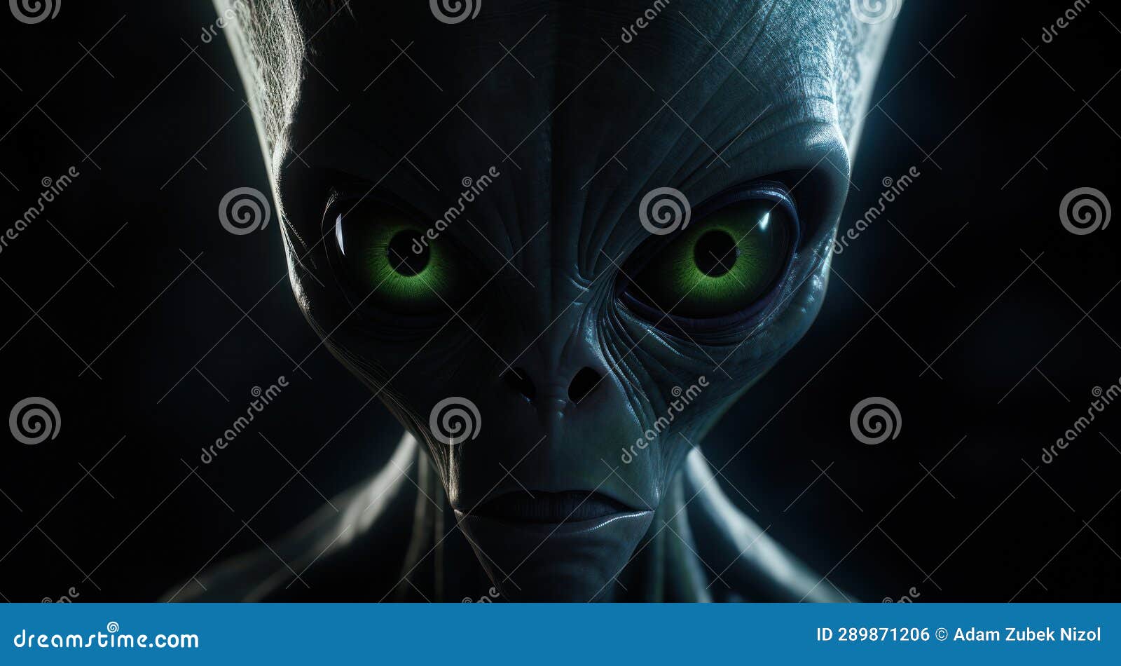 A close up of an alien stock illustration. Illustration of otherworldly ...