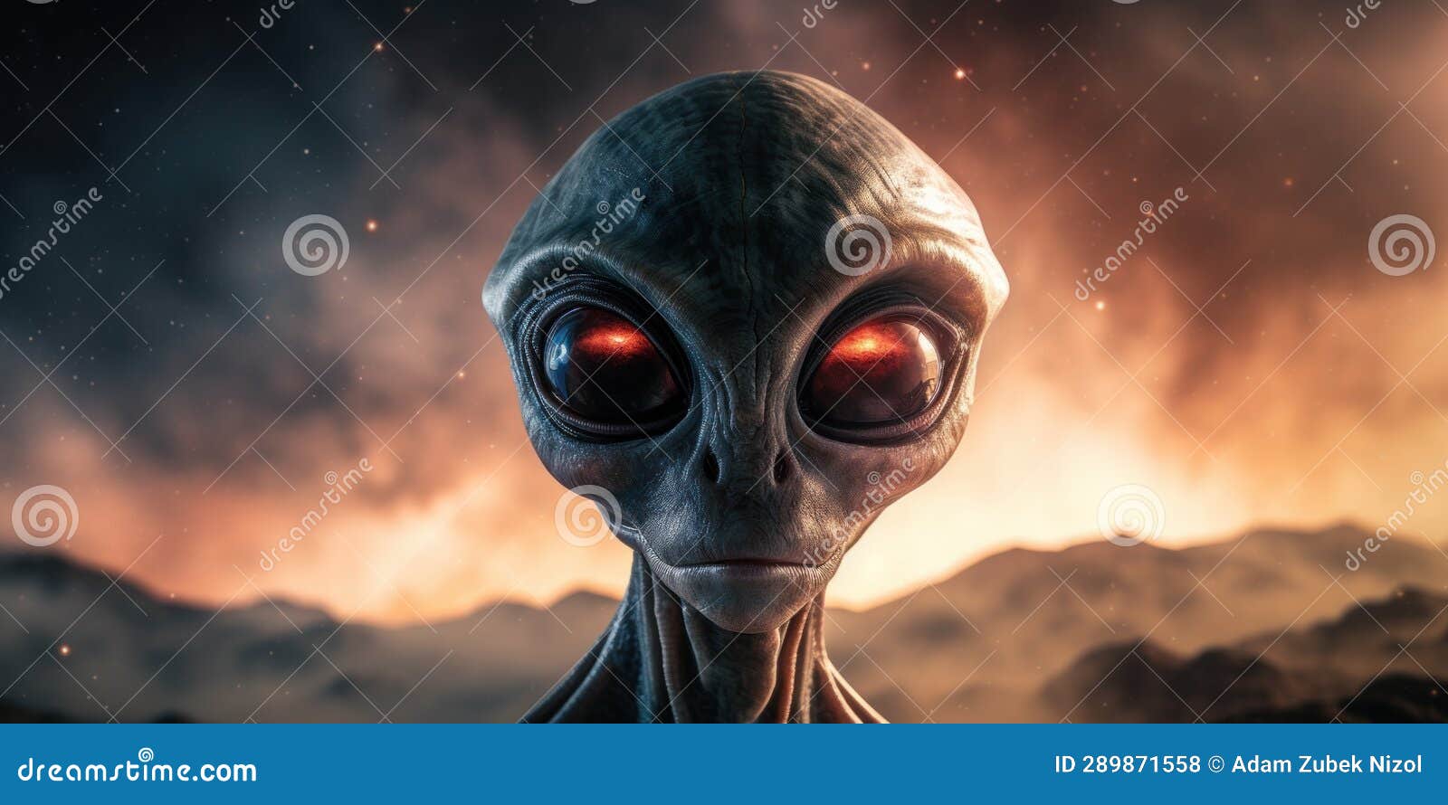 A close up of an alien stock illustration. Illustration of character ...