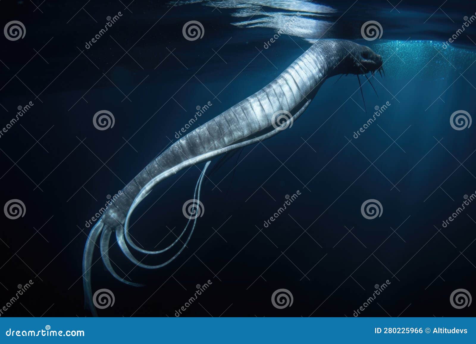 Close-up of Alien Swimmer, Showing Its Long and Powerful Tail Stock ...