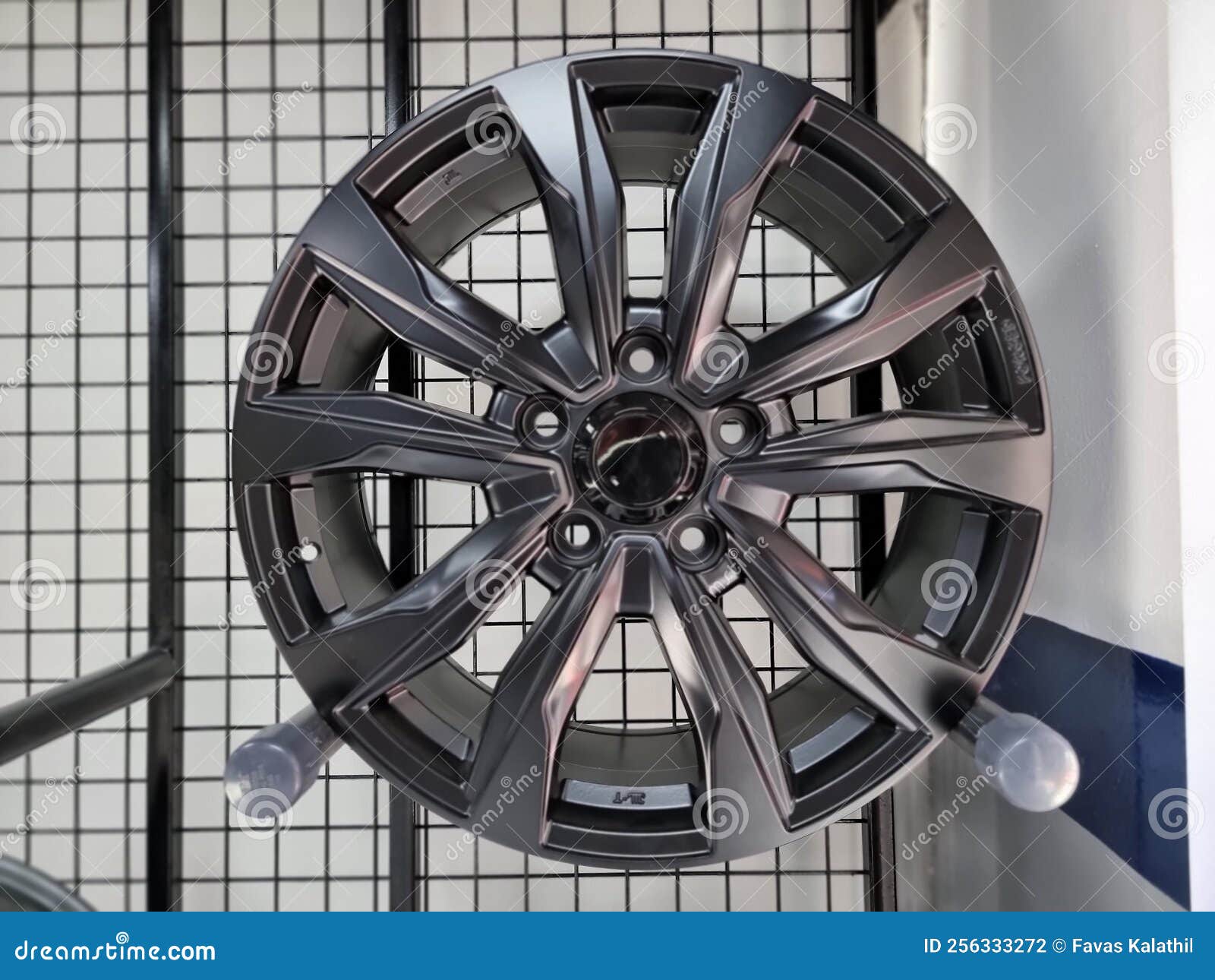 Close Up of a Alloy Wheel Rim Display Stock Photo - Image of glass ...