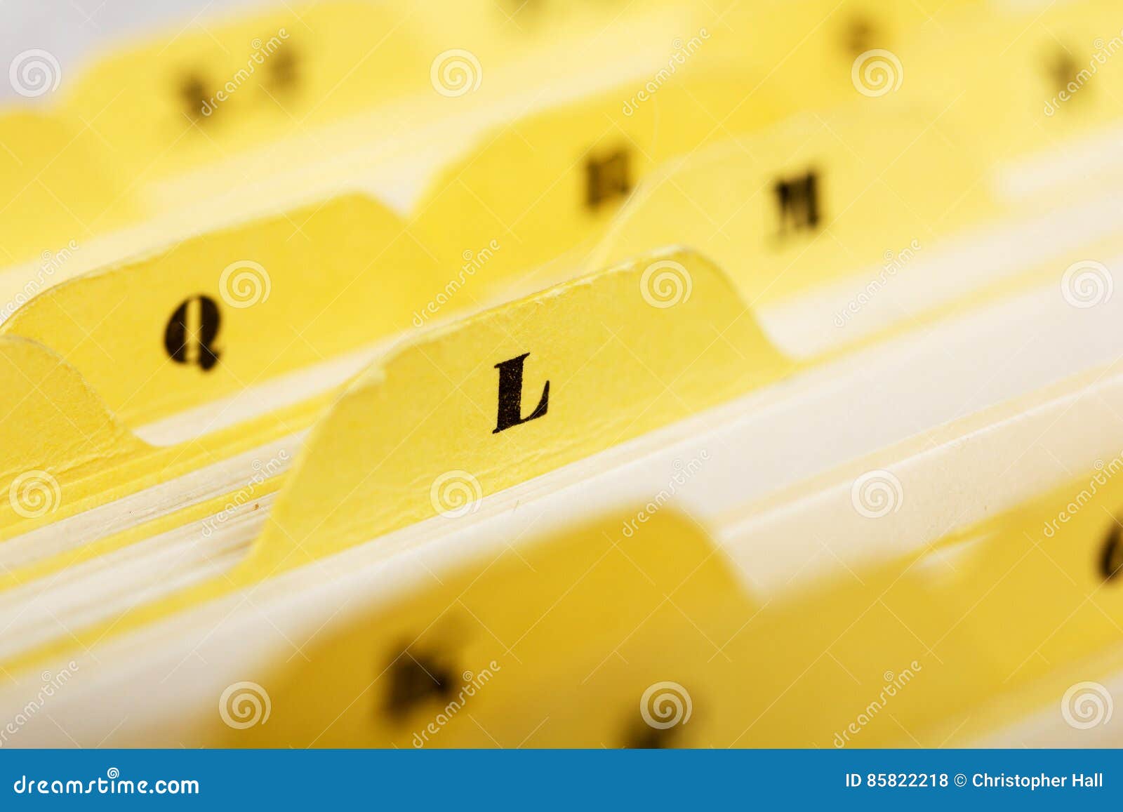 Close Up of Alphabetical Index Cards in Box Stock Photo - Image of list ...