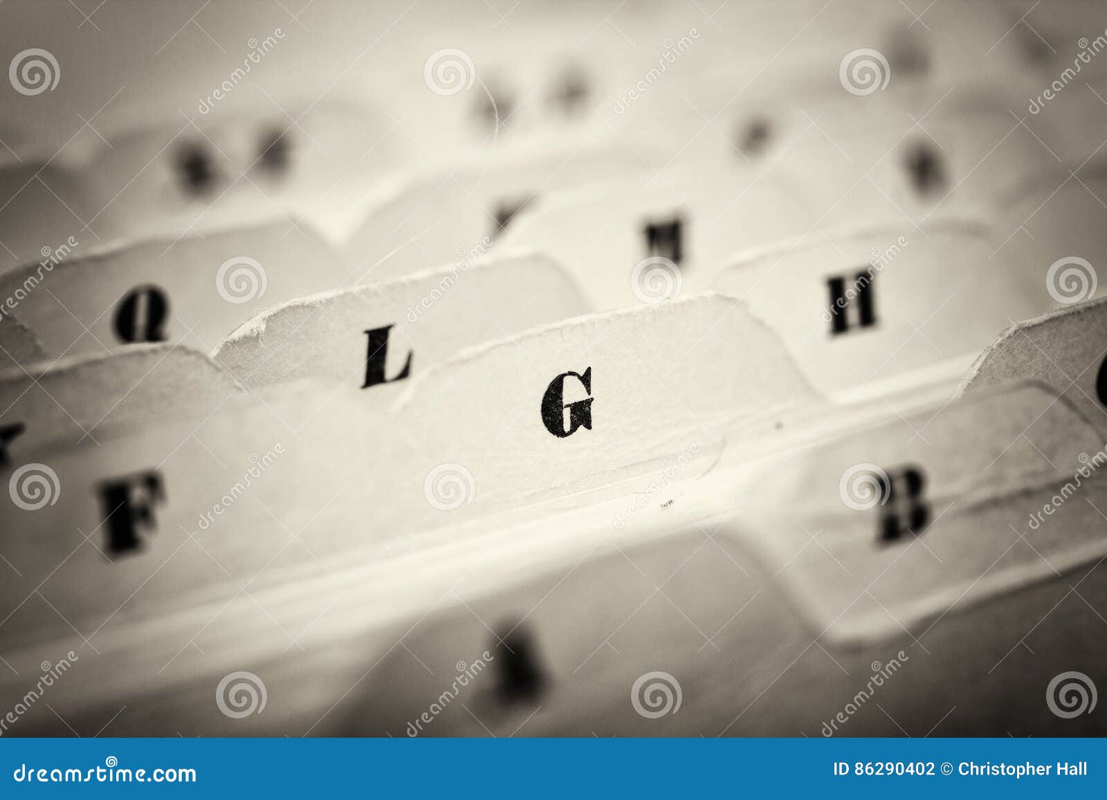 Close Up of Alphabetical Index Cards in Box Stock Photo - Image of ...