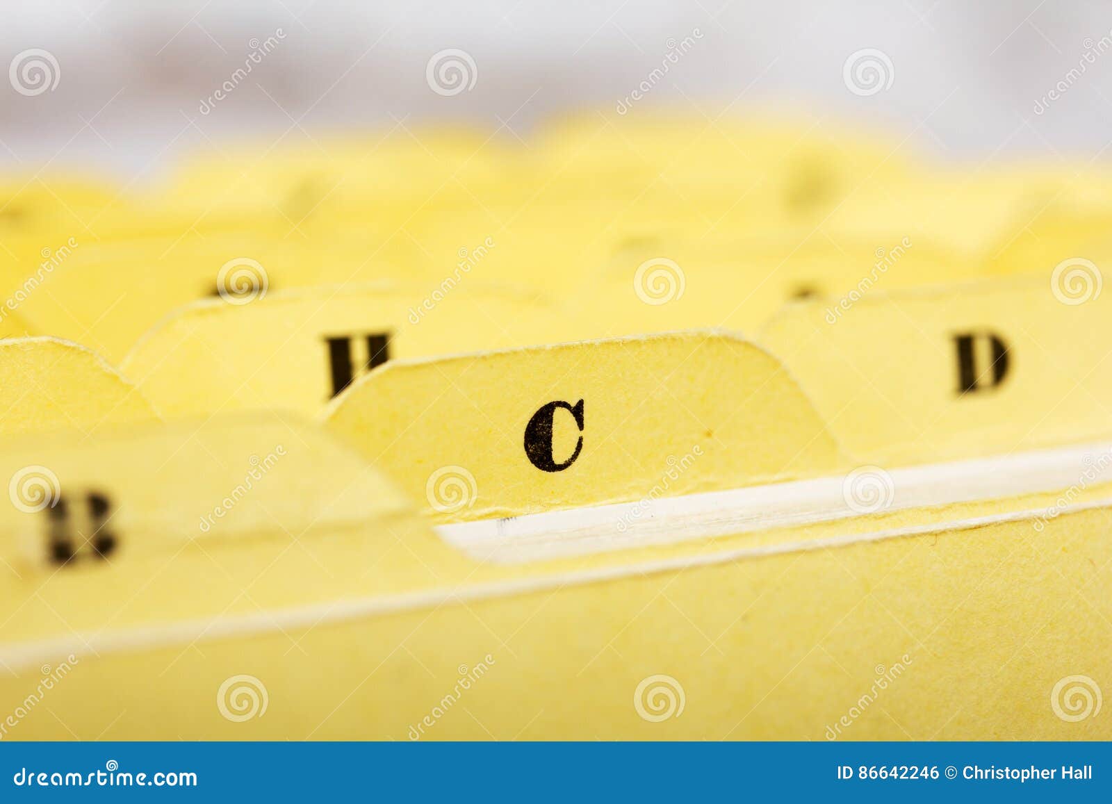 Close Up of Alphabetical Index Cards in Box Stock Photo - Image of data ...