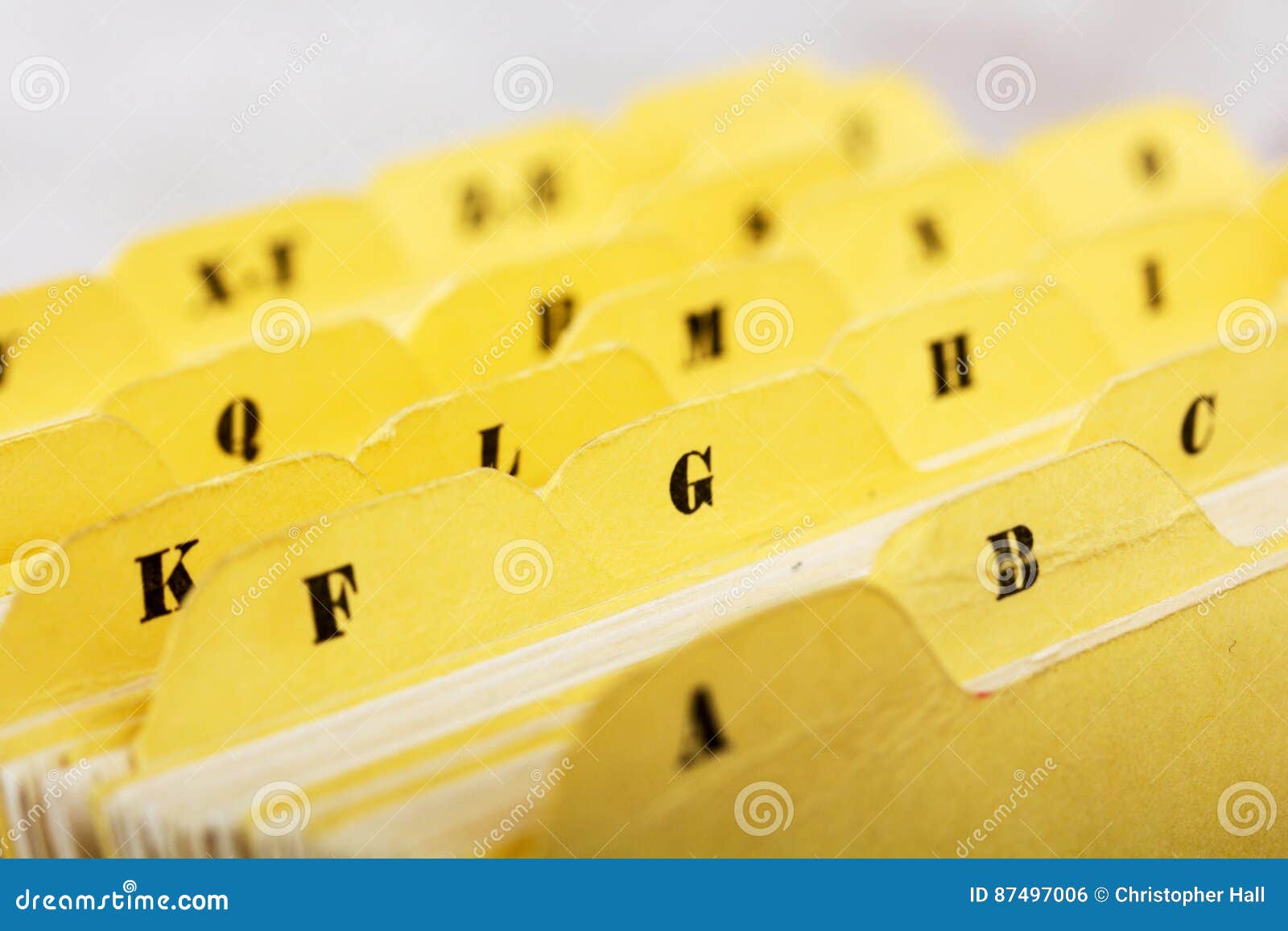 Close Up of Alphabetical Index Cards in Box Stock Photo - Image of ...