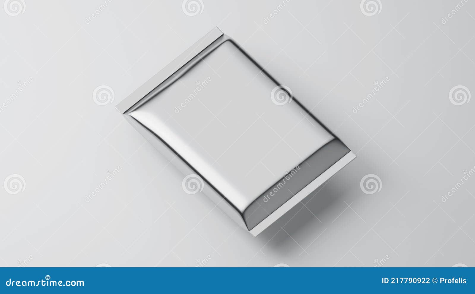 Close Up of Aluminum Bag Package on White Background. Mock-up for ...
