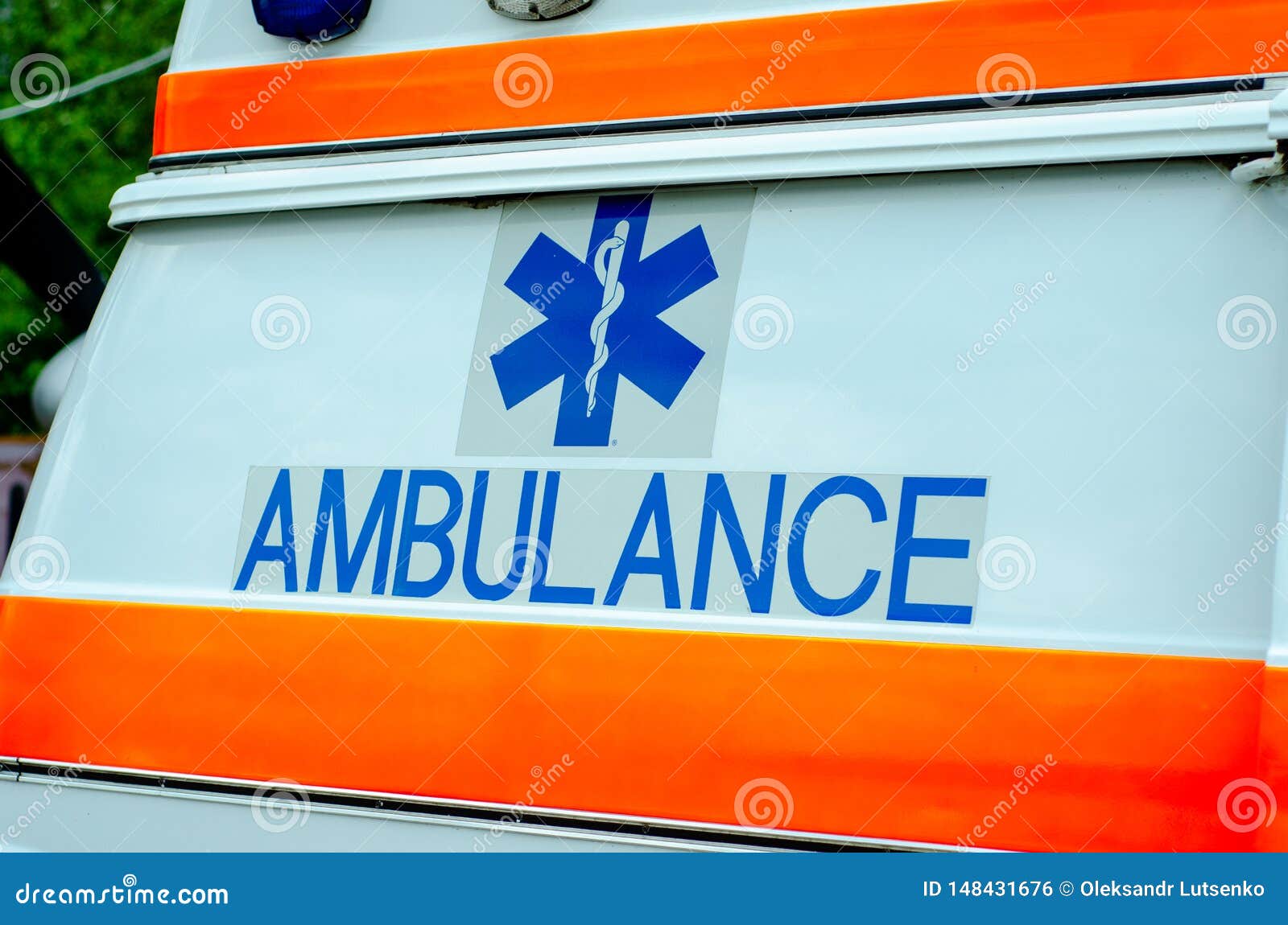 Close-up of Ambulance Logo on Car Stock Photo - Image of rescue, road ...
