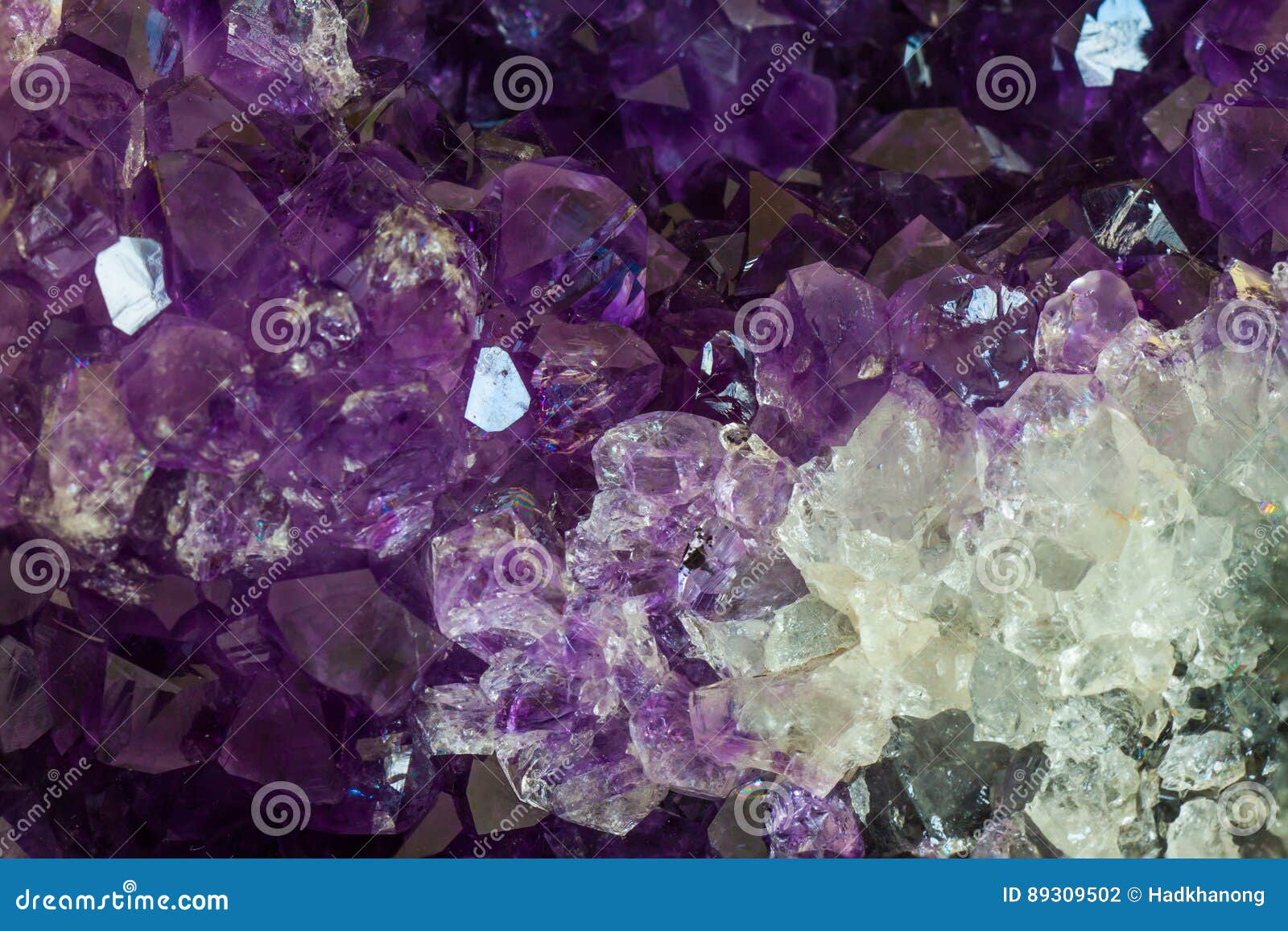 Close Up Amethyst Crystal a Semiprecious Gem Stock Photo - Image of ...