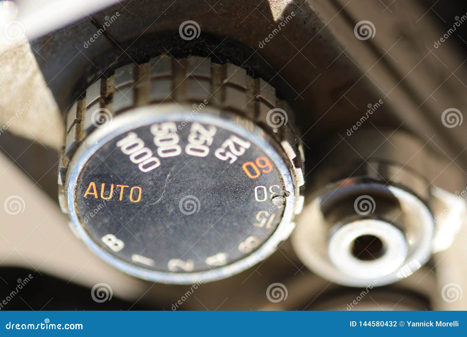 Close Up of an Analog Camera. Selector Dial Macro. Stock Photo - Image ...