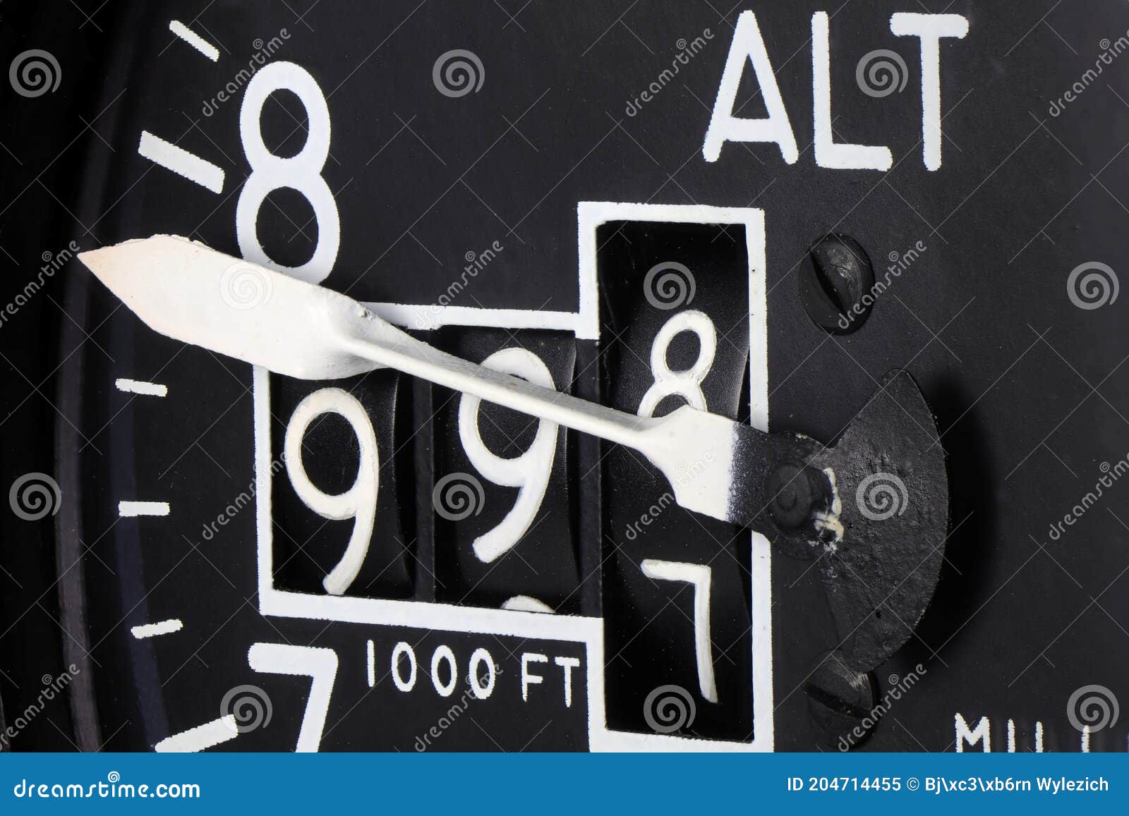 Analogue Aviation Altimeter Stock Image - Image of needle, limitation ...