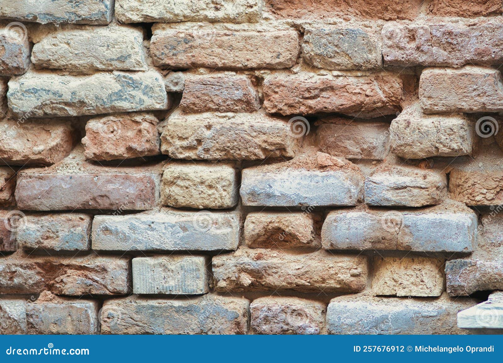 Antique brick wall stock photo. Image of tile, background - 257676912
