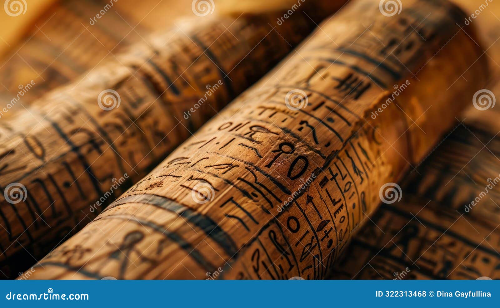 Close-up of Ancient Egyptian Papyrus Scrolls with Detailed Hieroglyphic ... Close-up of Ancient Egyptian Papyrus Scrolls with Detailed Hieroglyphic ...