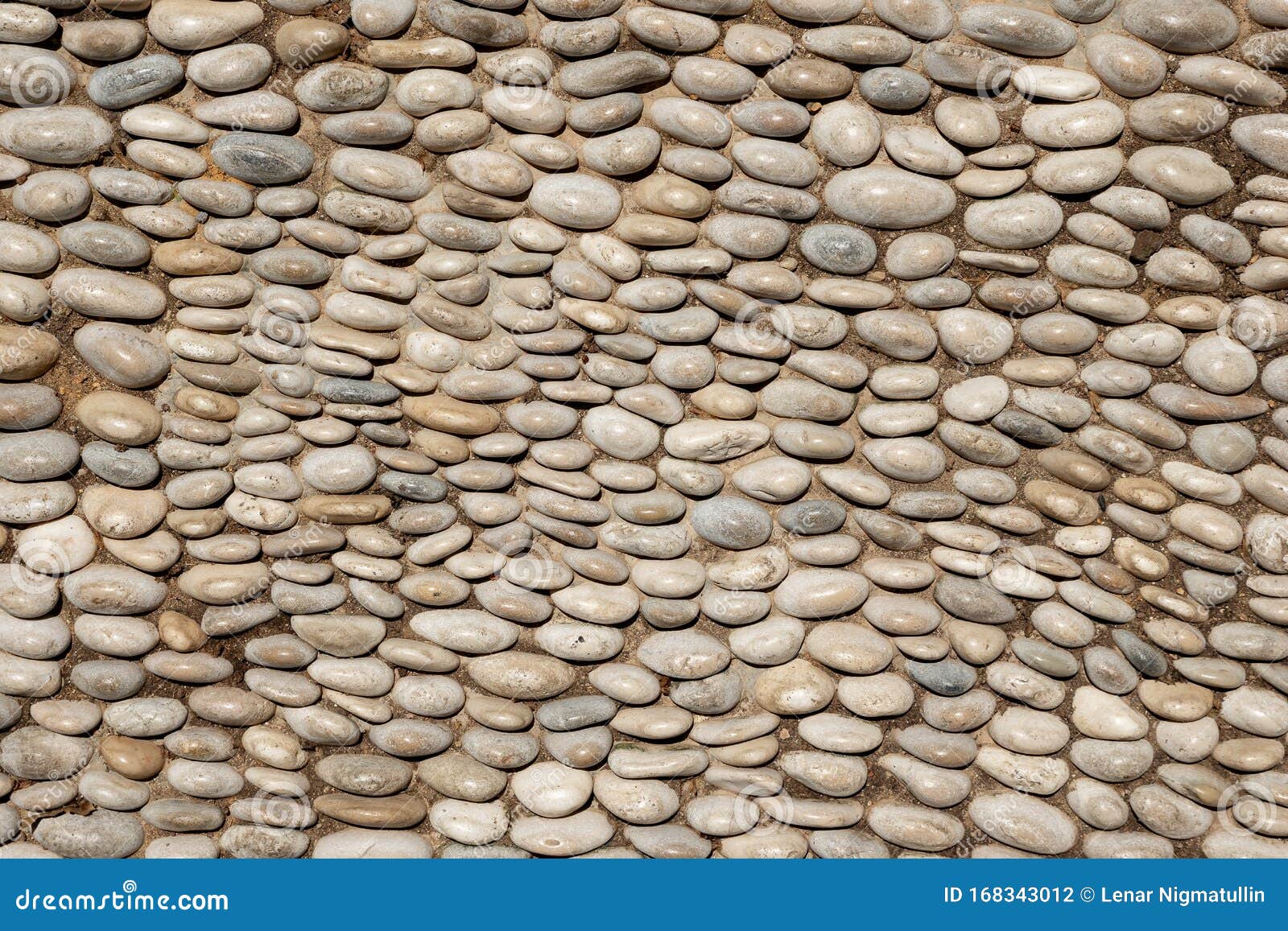 Ancient Path of Light Pebbles. Stock Photo - Image of floor ...