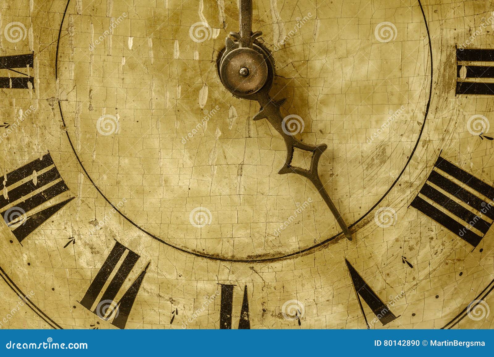 Close Up of an Ancient Weathered Clock Stock Photo - Image of face ...