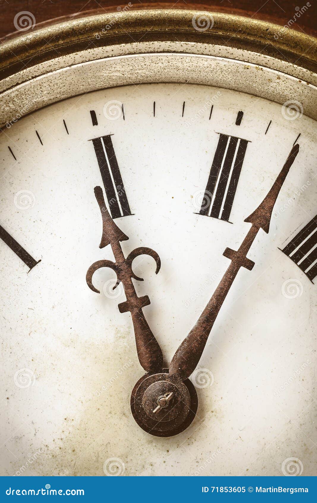 Close Up Of An Ancient Weathered Clock Royalty-Free Stock Photography ...