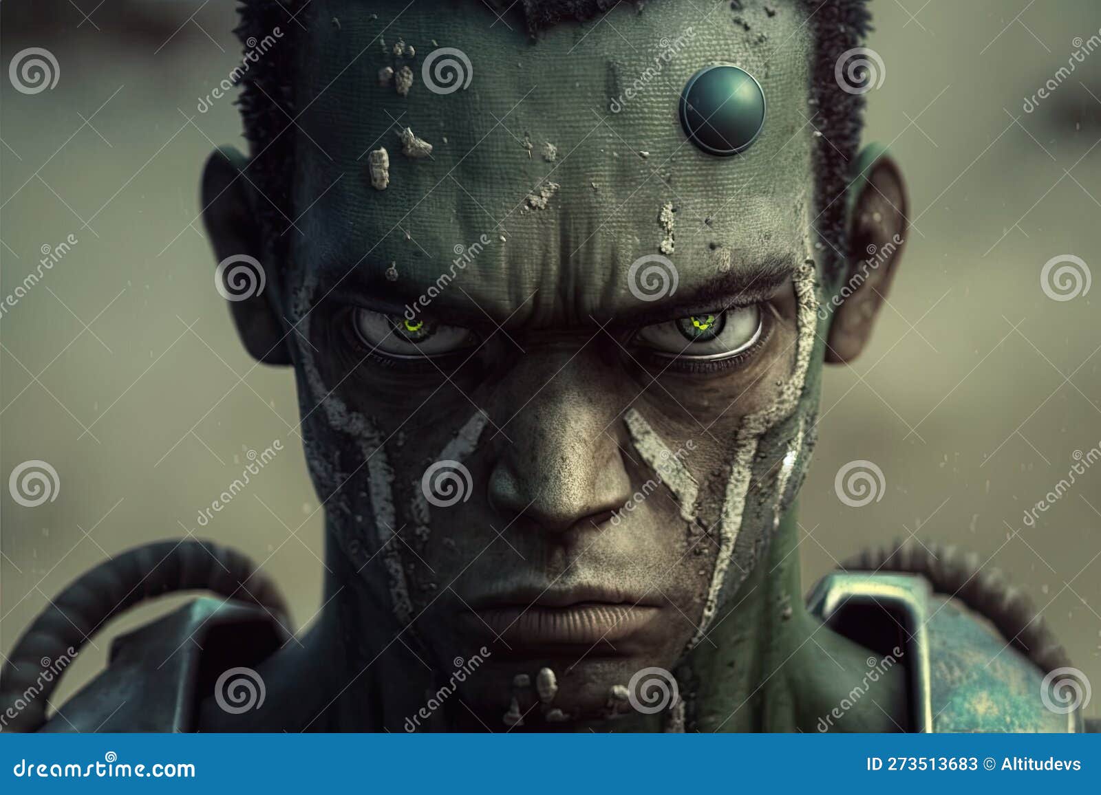 Close-up of Android S Face, with Cold and Unemotional Expression Stock ...